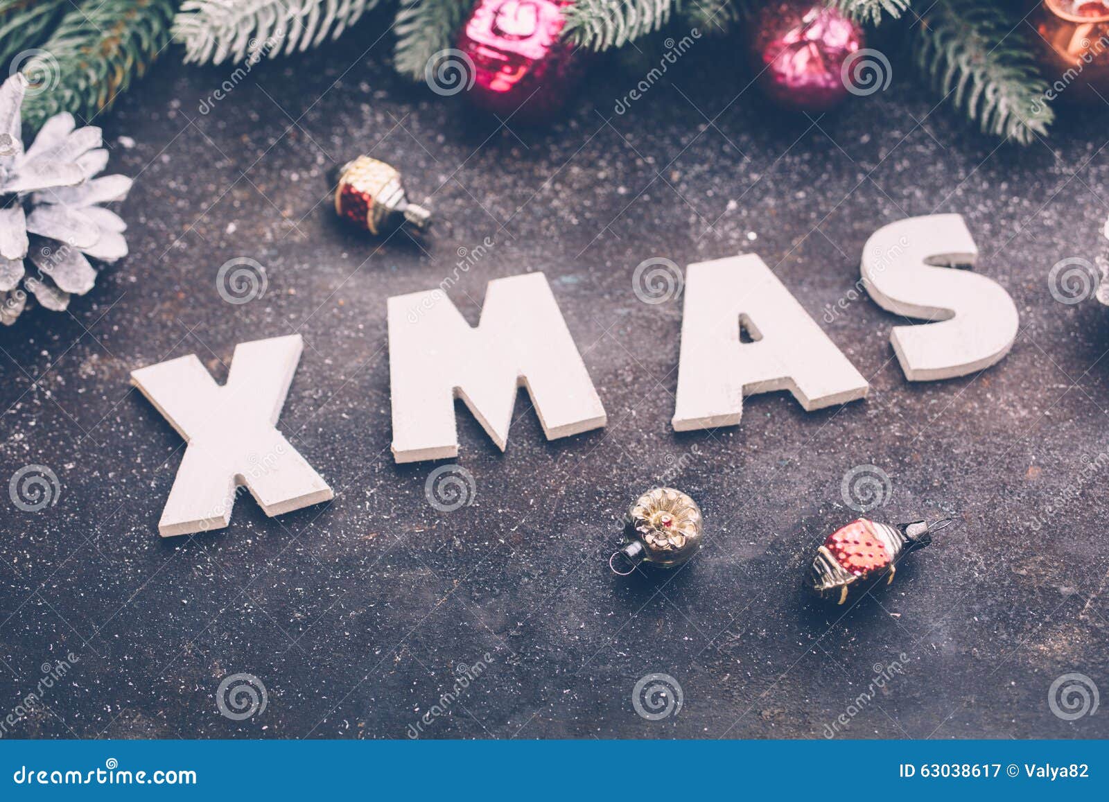 Christmas Background with Text -XMAS Stock Image - Image of season ...