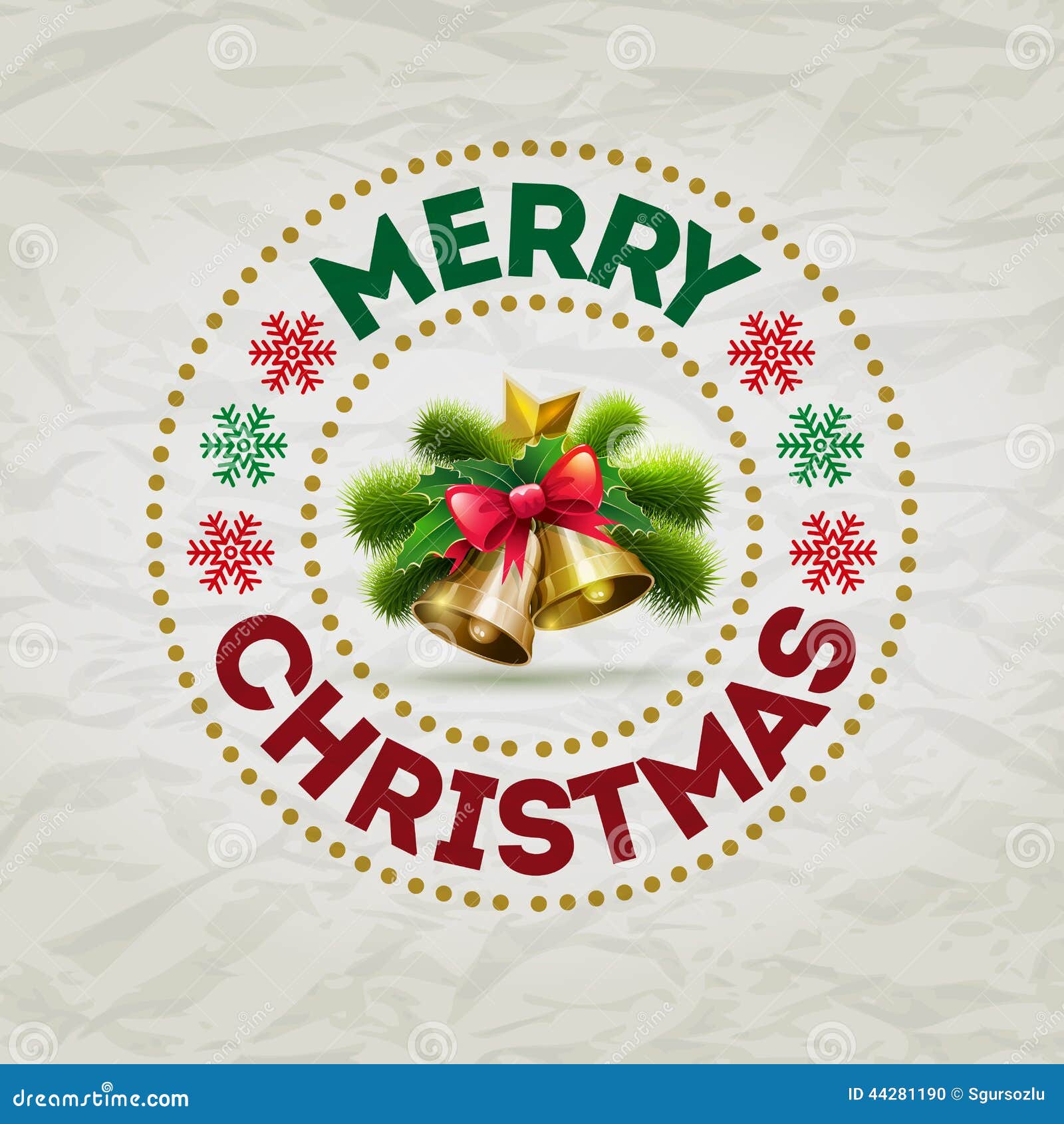 Christmas Badge stock vector. Illustration of flame, retro - 44281190