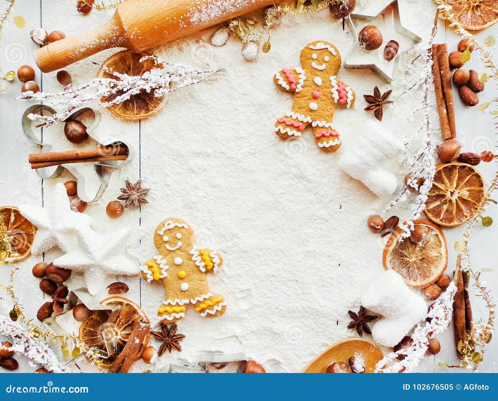 Christmas Baking Background Stock Image - Image of aromatic, homemade ...