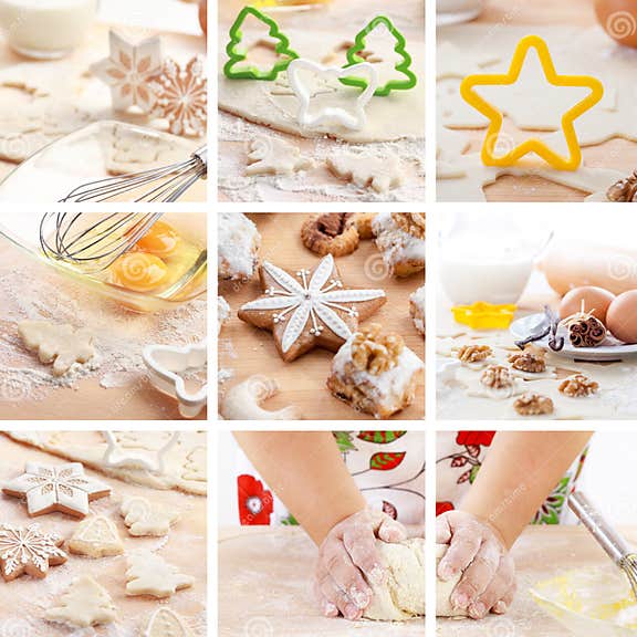 Christmas baking collage stock image. Image of gingerbread - 27216051