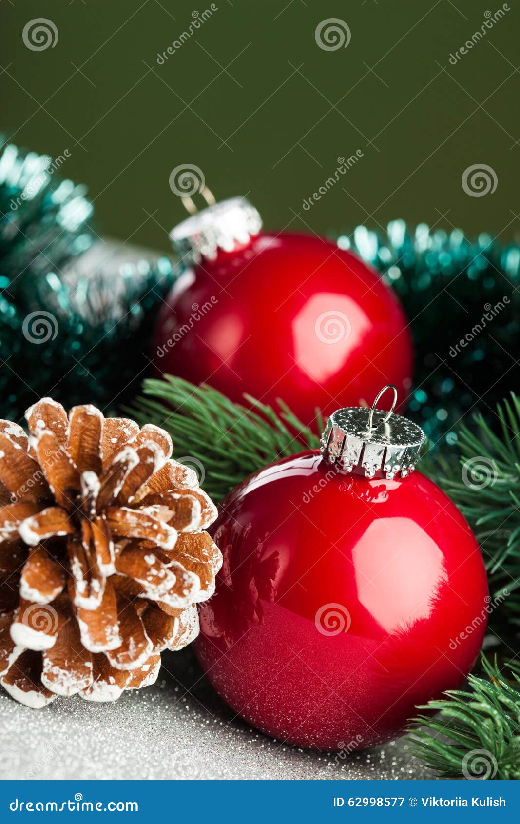 Christmas Ball with Fir-tree Stock Image - Image of december, decorate ...