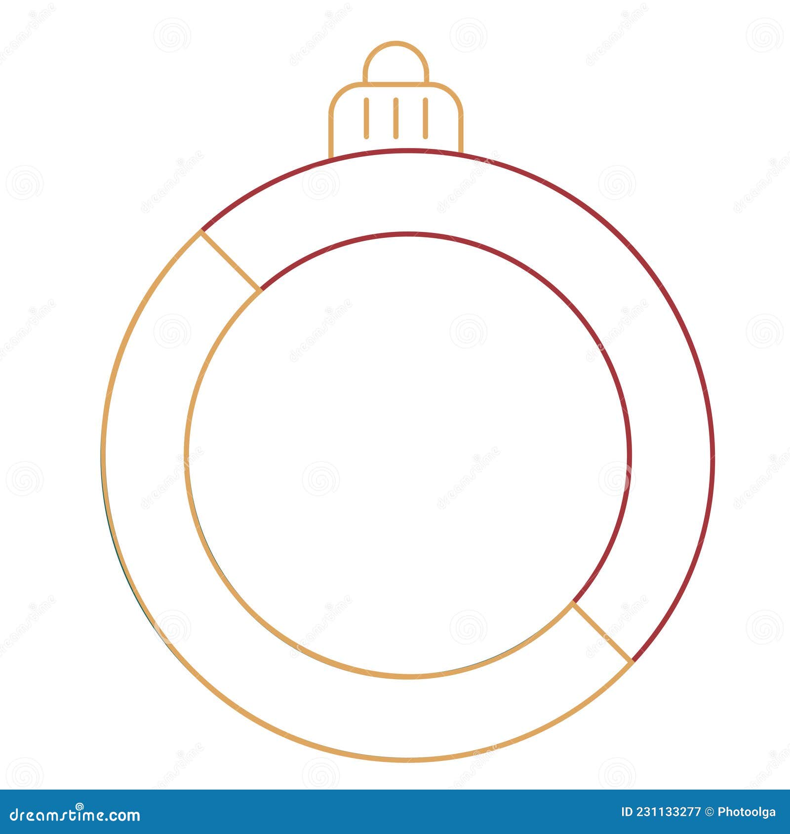 Christmas Ball. Geometry Ball with Crhistmas Tree Vector Illustration ...