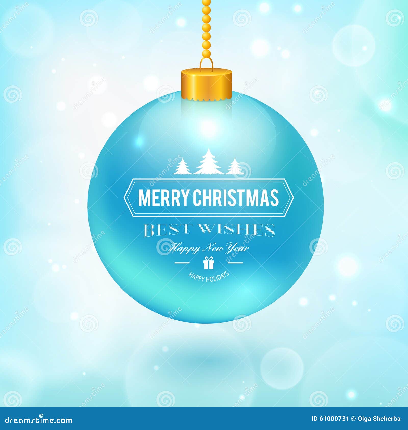 Christmas ball with logo stock vector. Illustration of ball - 61000731