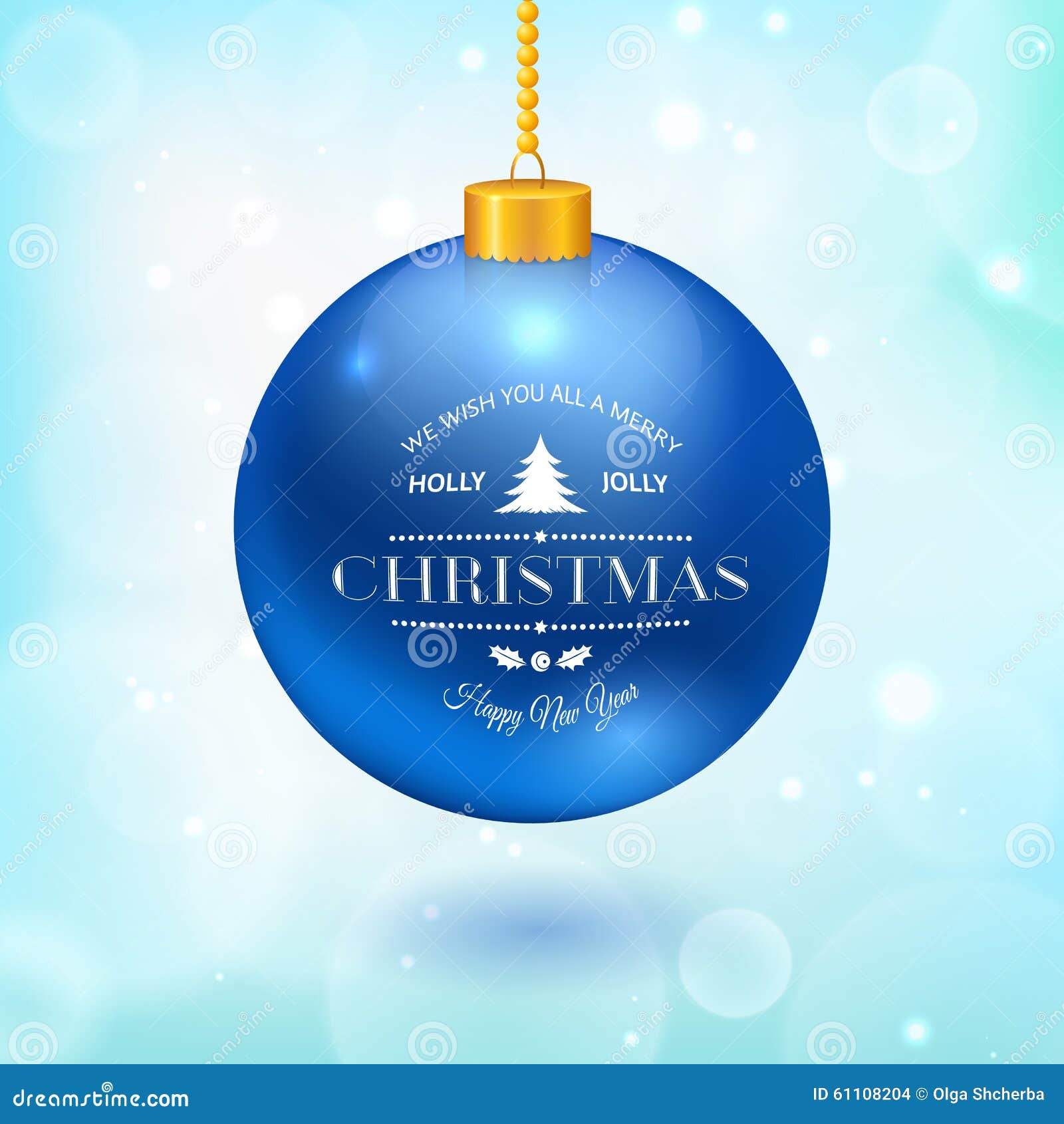 Christmas ball with logo stock vector. Illustration of december - 61108204
