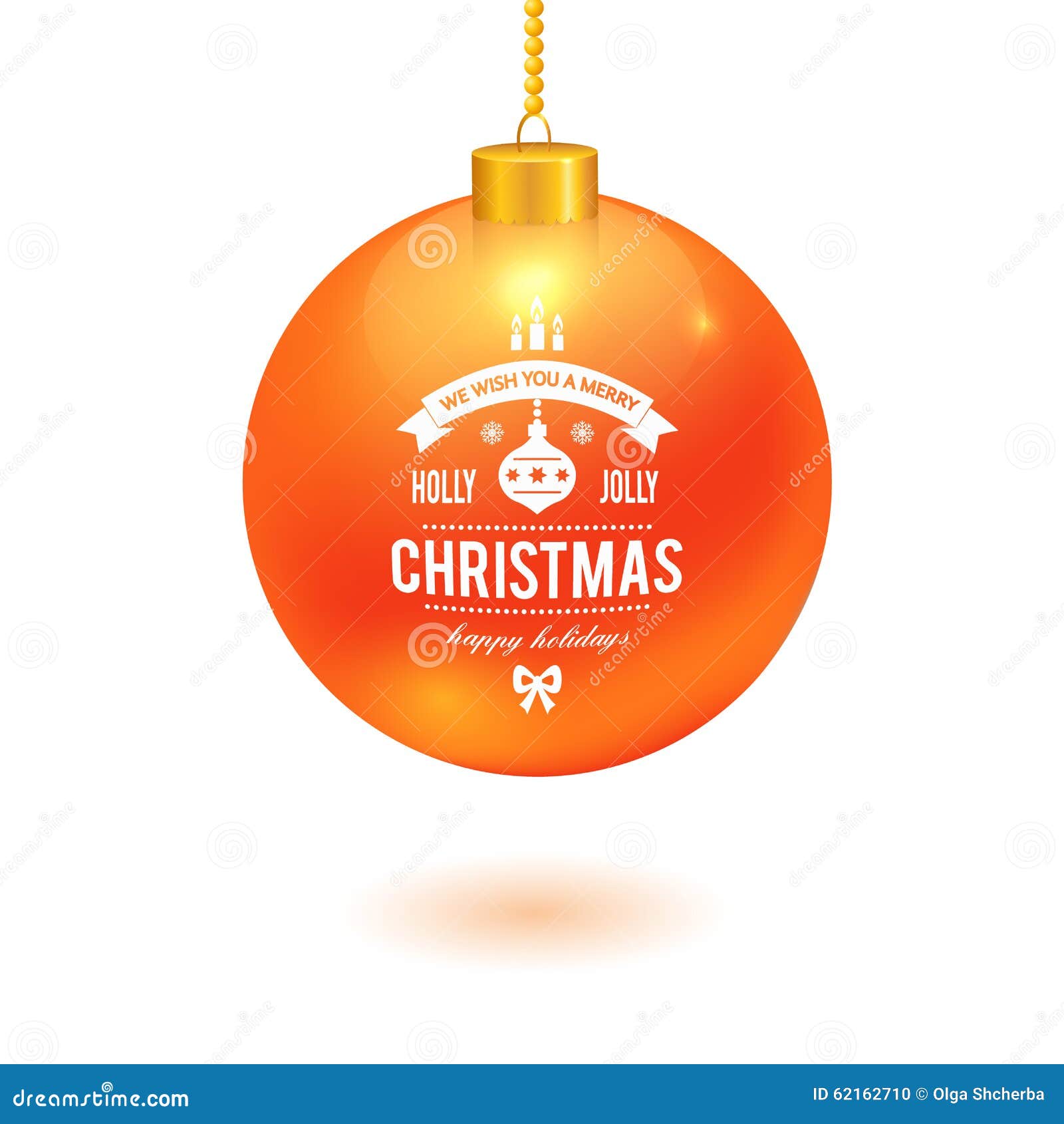 Christmas ball with logo stock vector. Illustration of glitter - 62162710