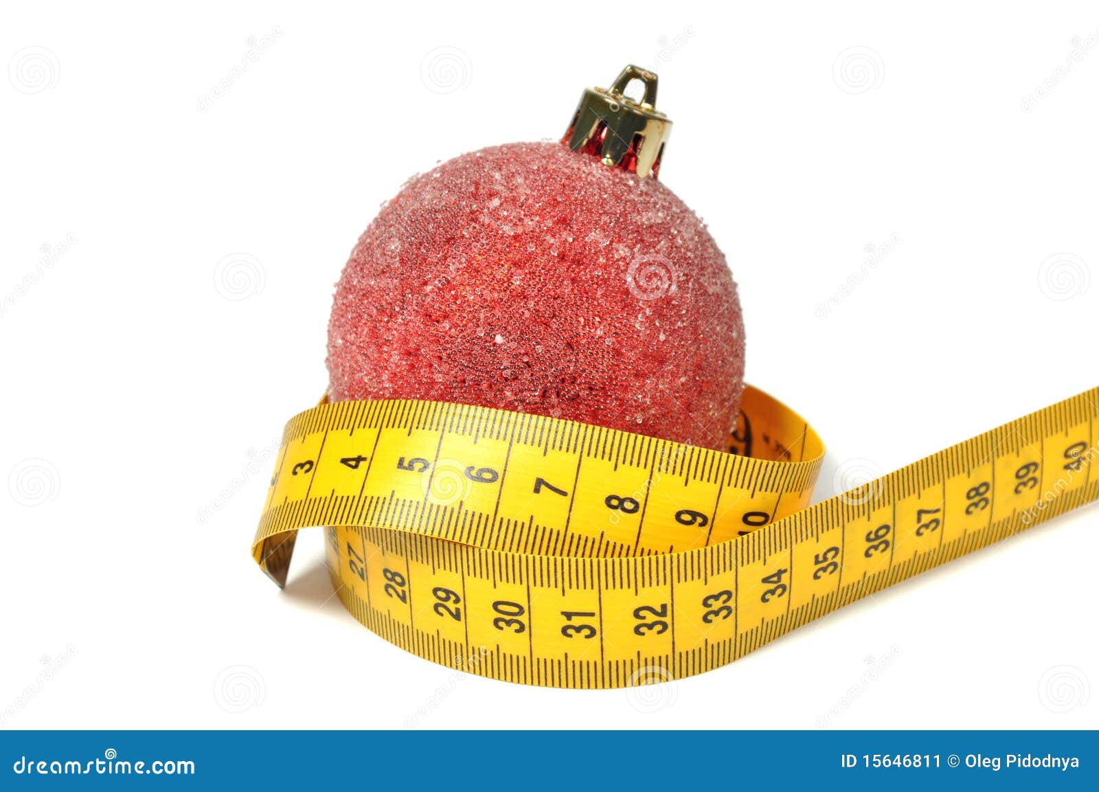 Christmas Ball and Measure Tape Stock Image - Image of decoration ...