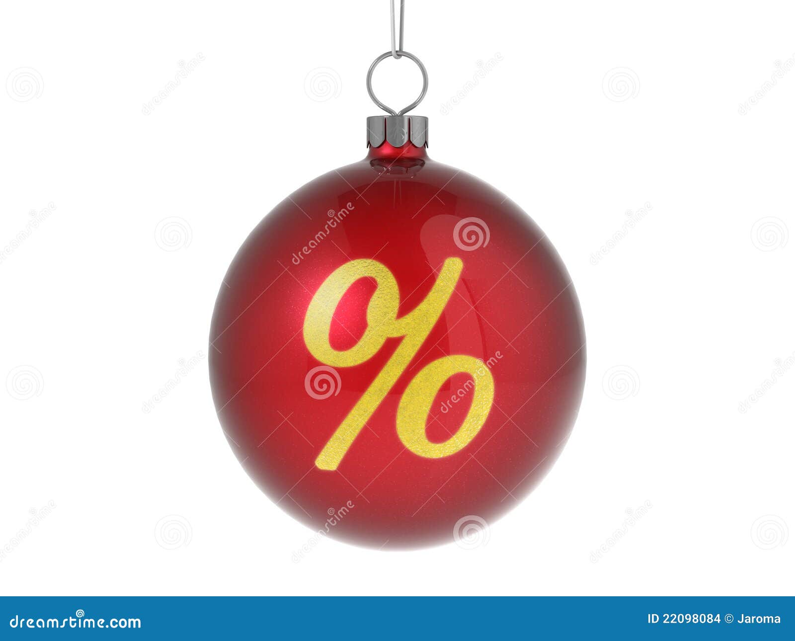 Christmas Ball with Percent Symbol. Stock Illustration - Illustration ...