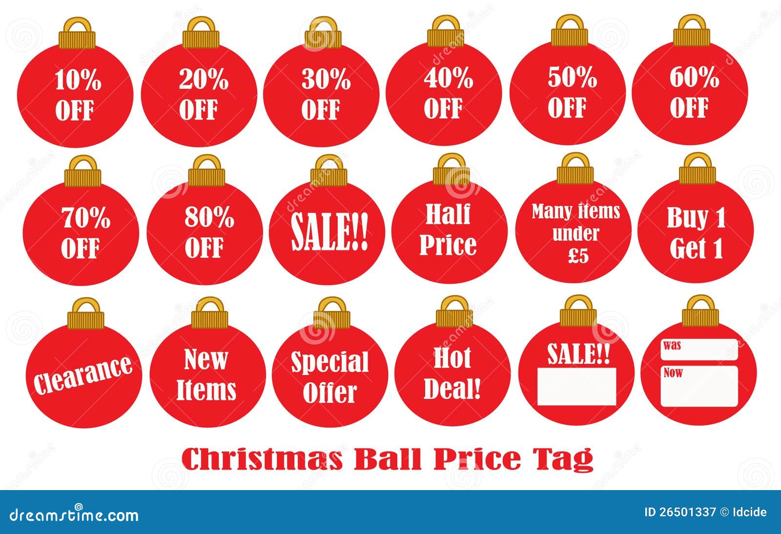Christmas Ball Price Tag stock vector. Illustration of decoration ...