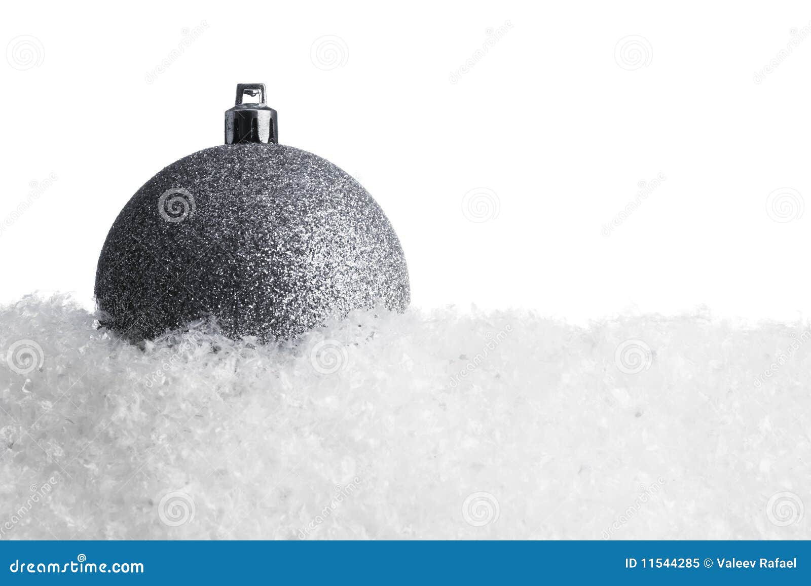 Christmas ball with snow stock image. Image of christmas - 11544285