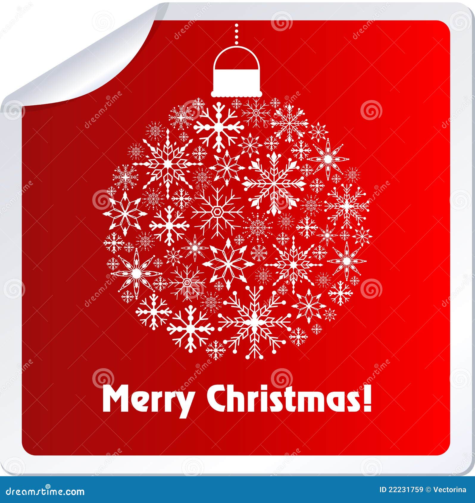 Christmas Ball Sticker stock vector. Illustration of celebration - 22231759