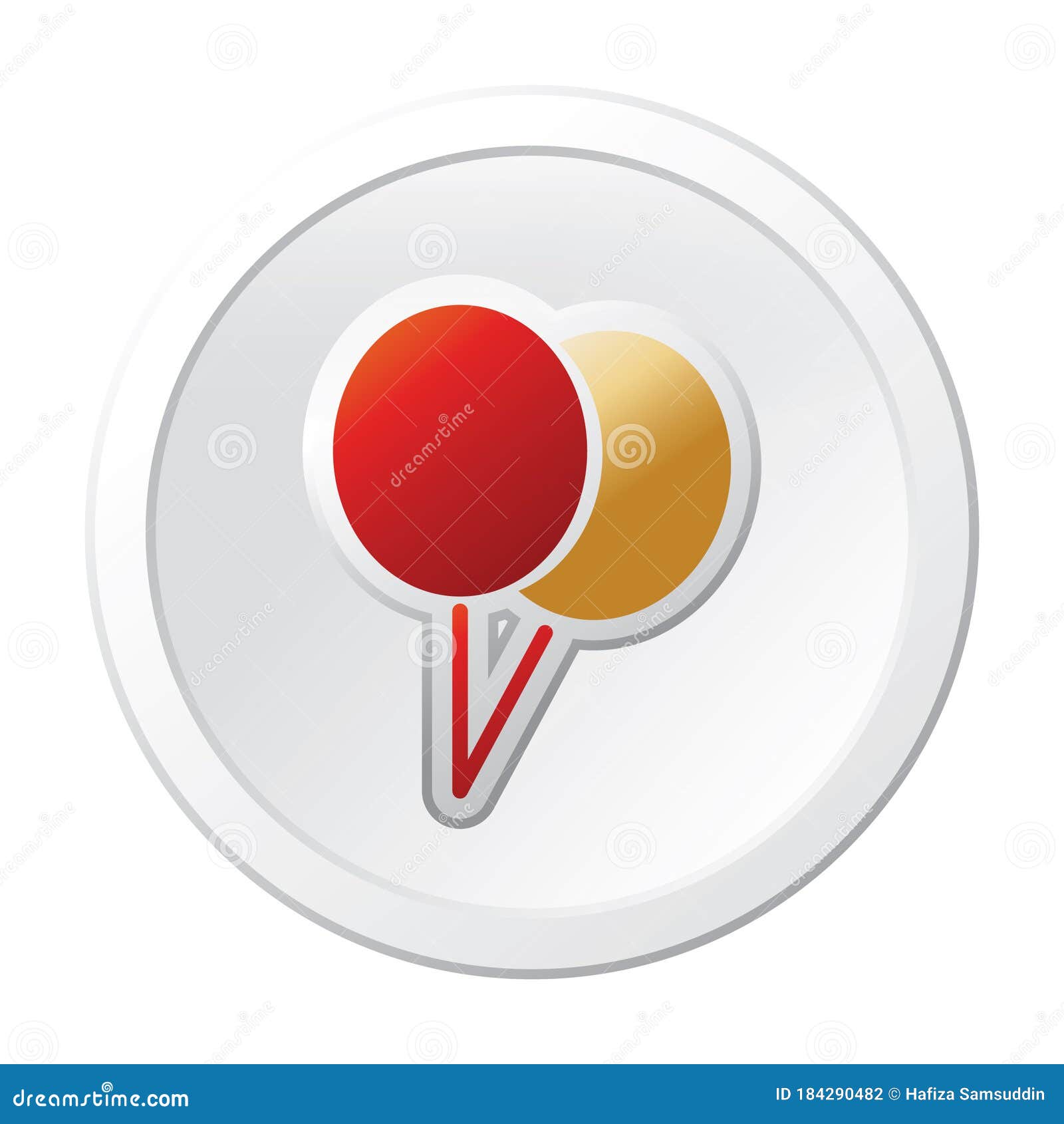Christmas Balloon Button. Vector Illustration Decorative Background ...