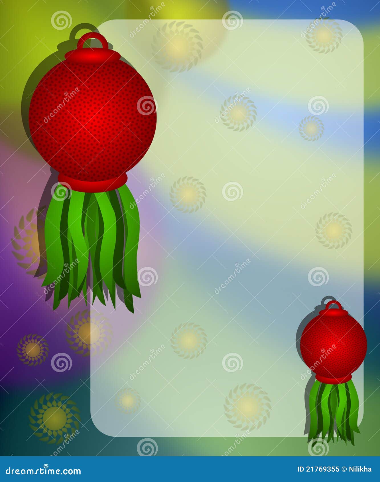 Christmas balls frame stock illustration. Illustration of festive ...