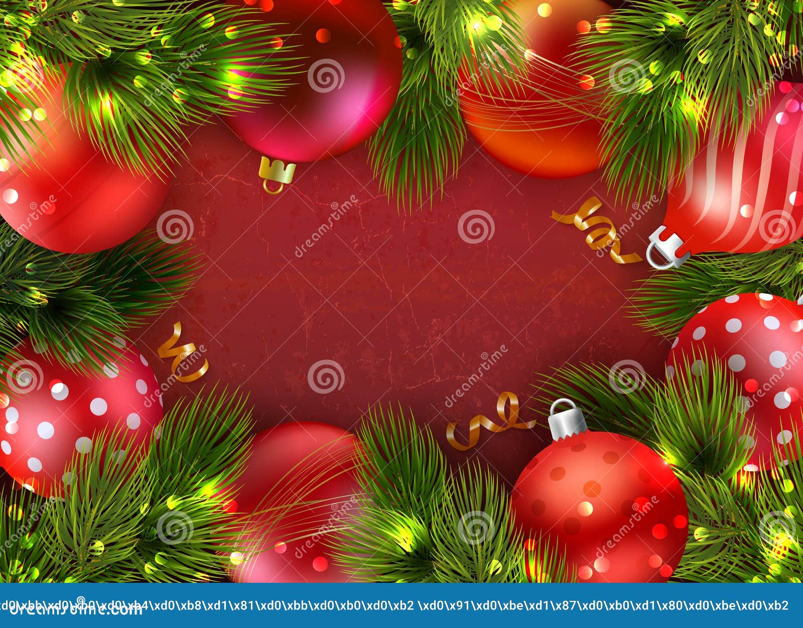 Christmas Composition with Empty Space for Text and New Year ...