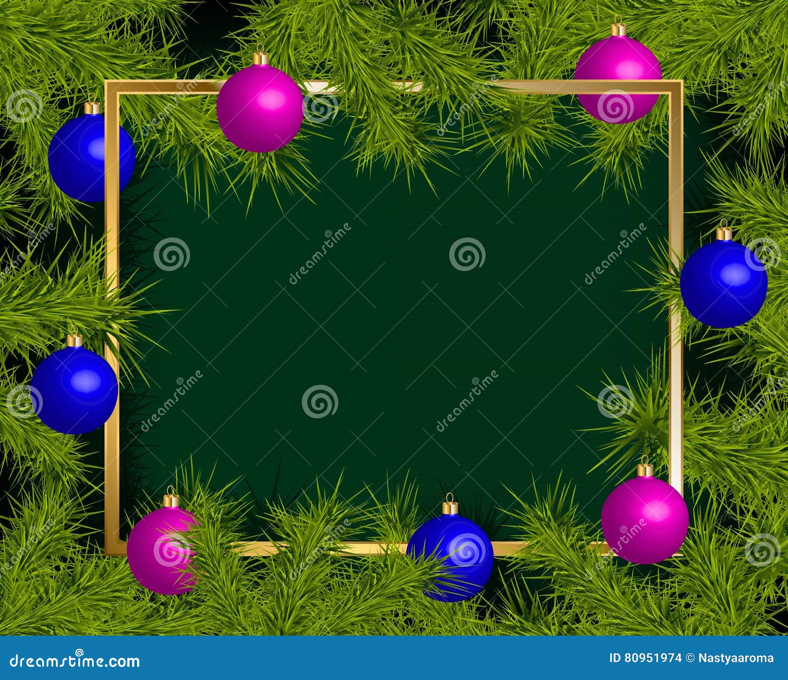 Christmas Balls Frame, Illustration Stock Illustration - Illustration ...