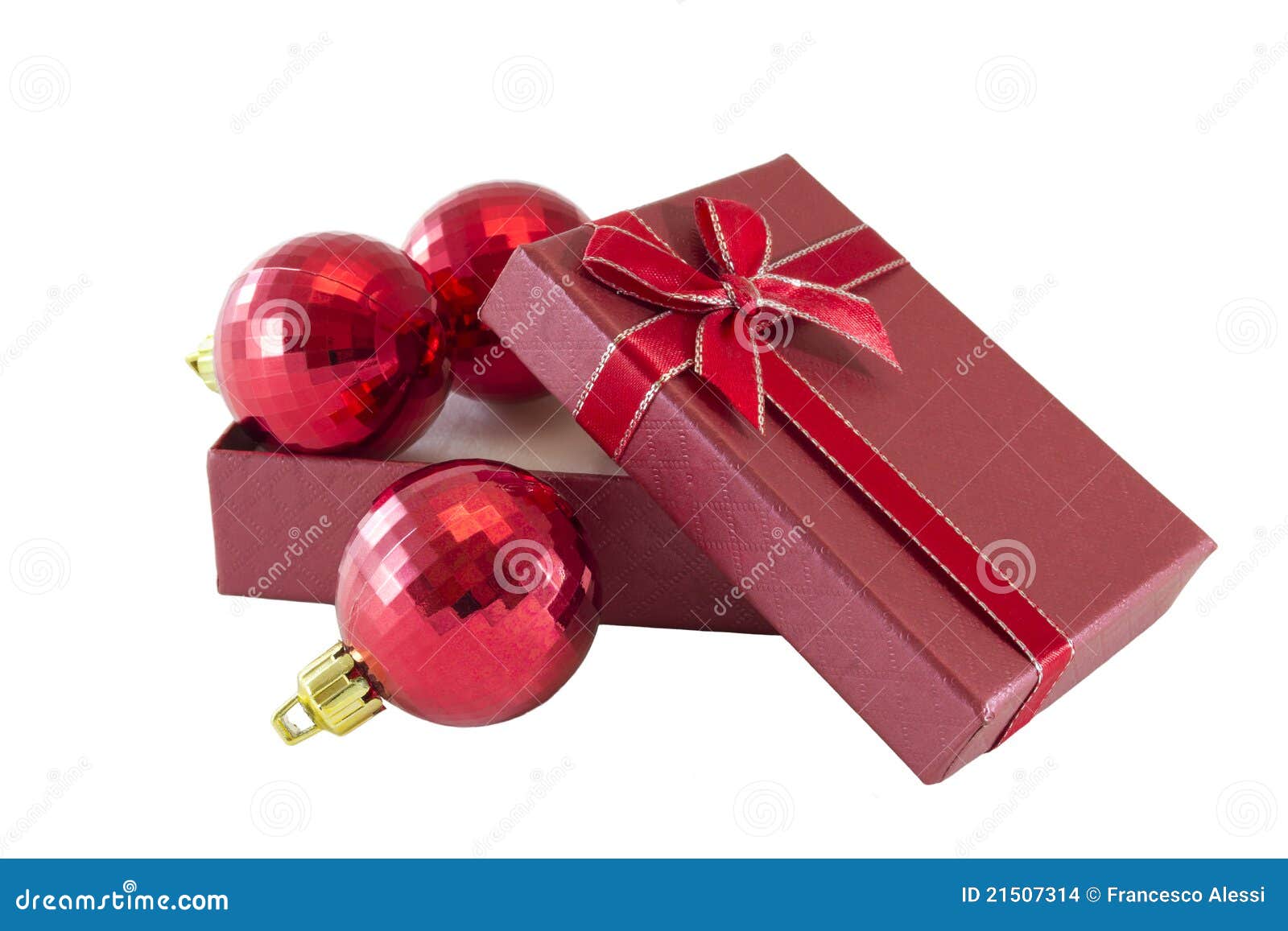 Christmas Balls in Gift Box Stock Photo - Image of open, ornament: 21507314