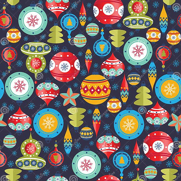 Christmas balls pattern. stock vector. Illustration of holiday - 79518863