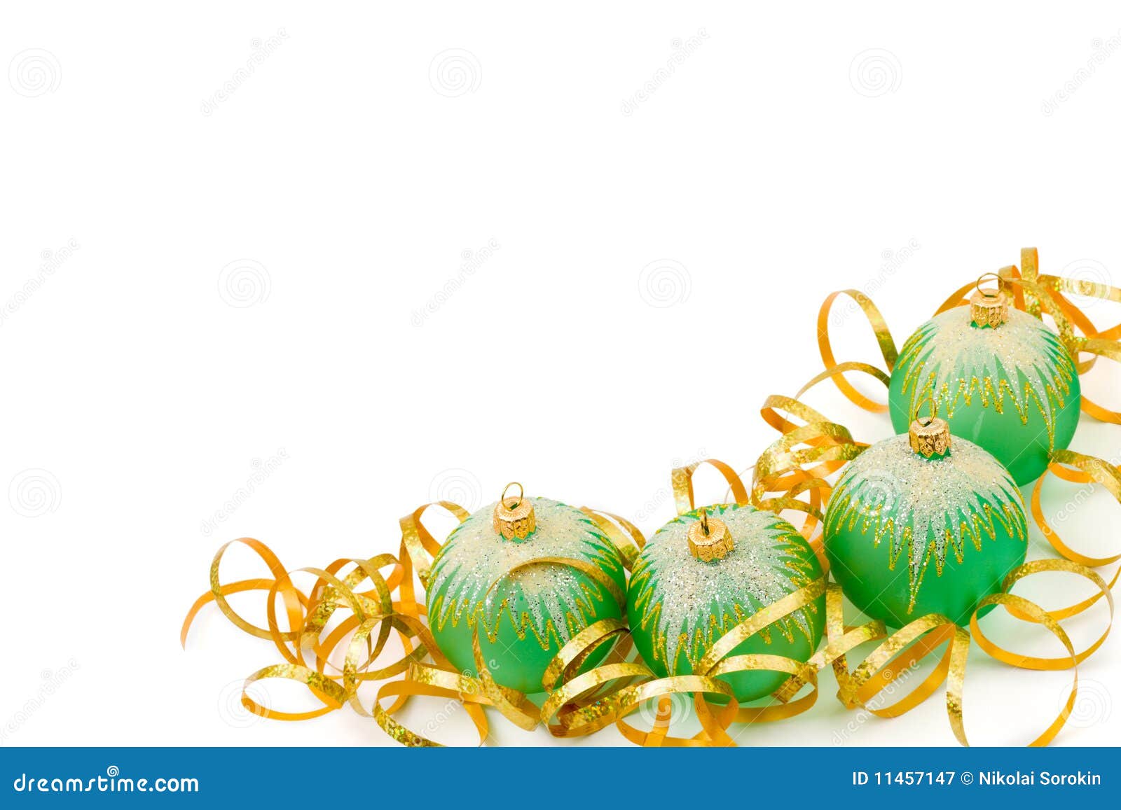 Christmas balls and ribbon stock image. Image of gift - 11457147