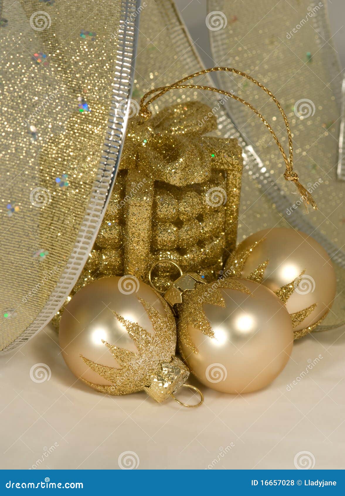 Christmas balls and ribbon stock photo. Image of holiday - 16657028