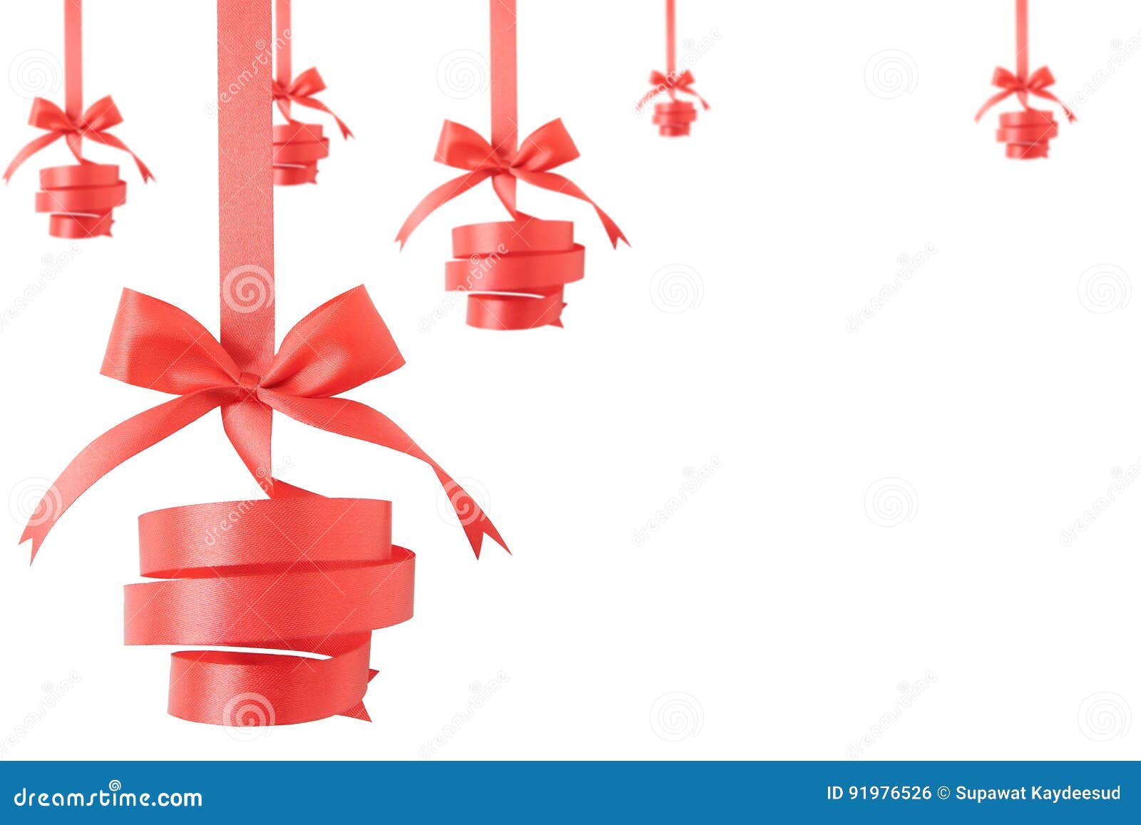 Christmas balls ribbon stock photo. Image of abstract - 91976526