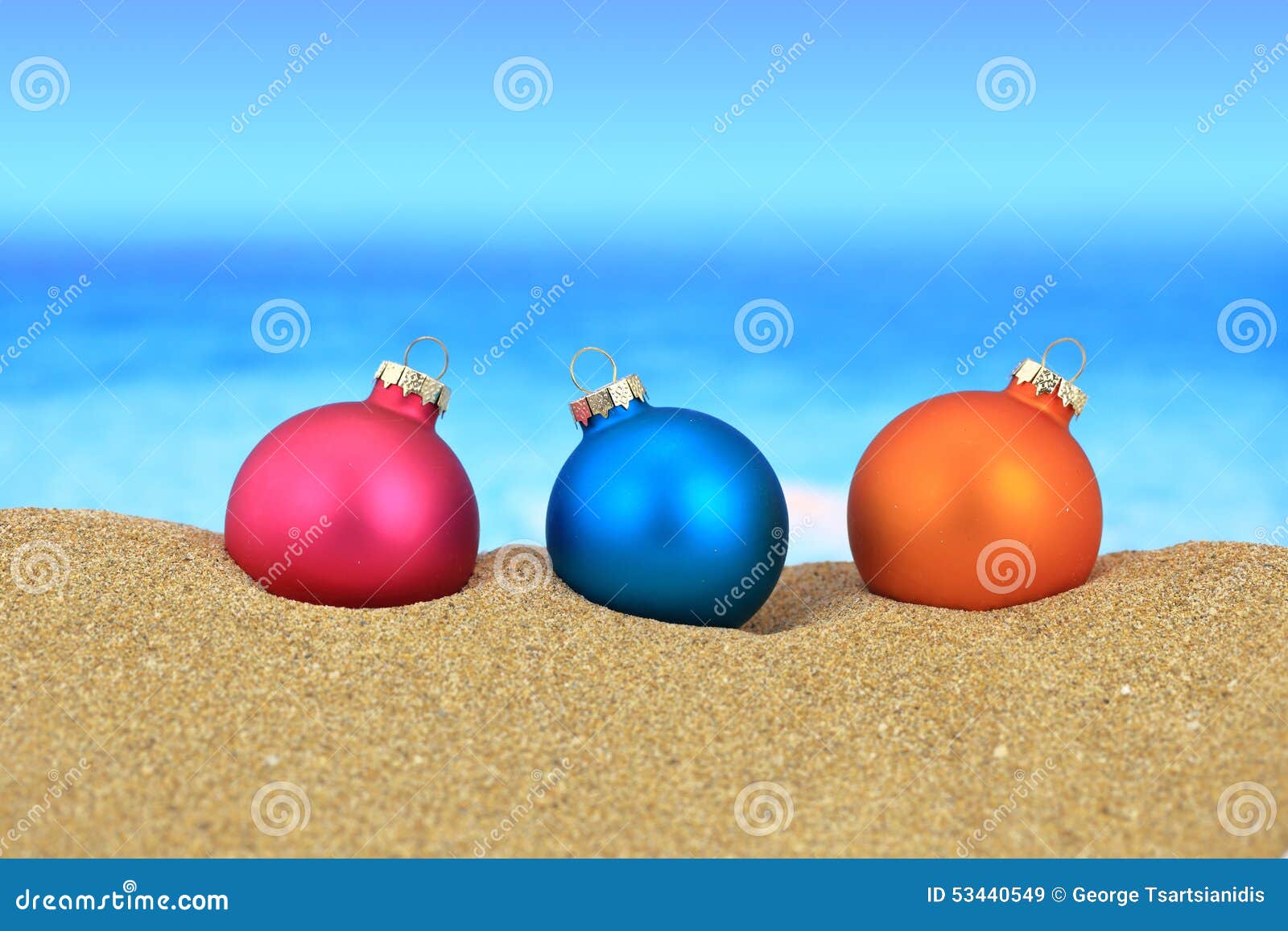 Christmas balls stock image. Image of beach, happy, decoration - 53440549