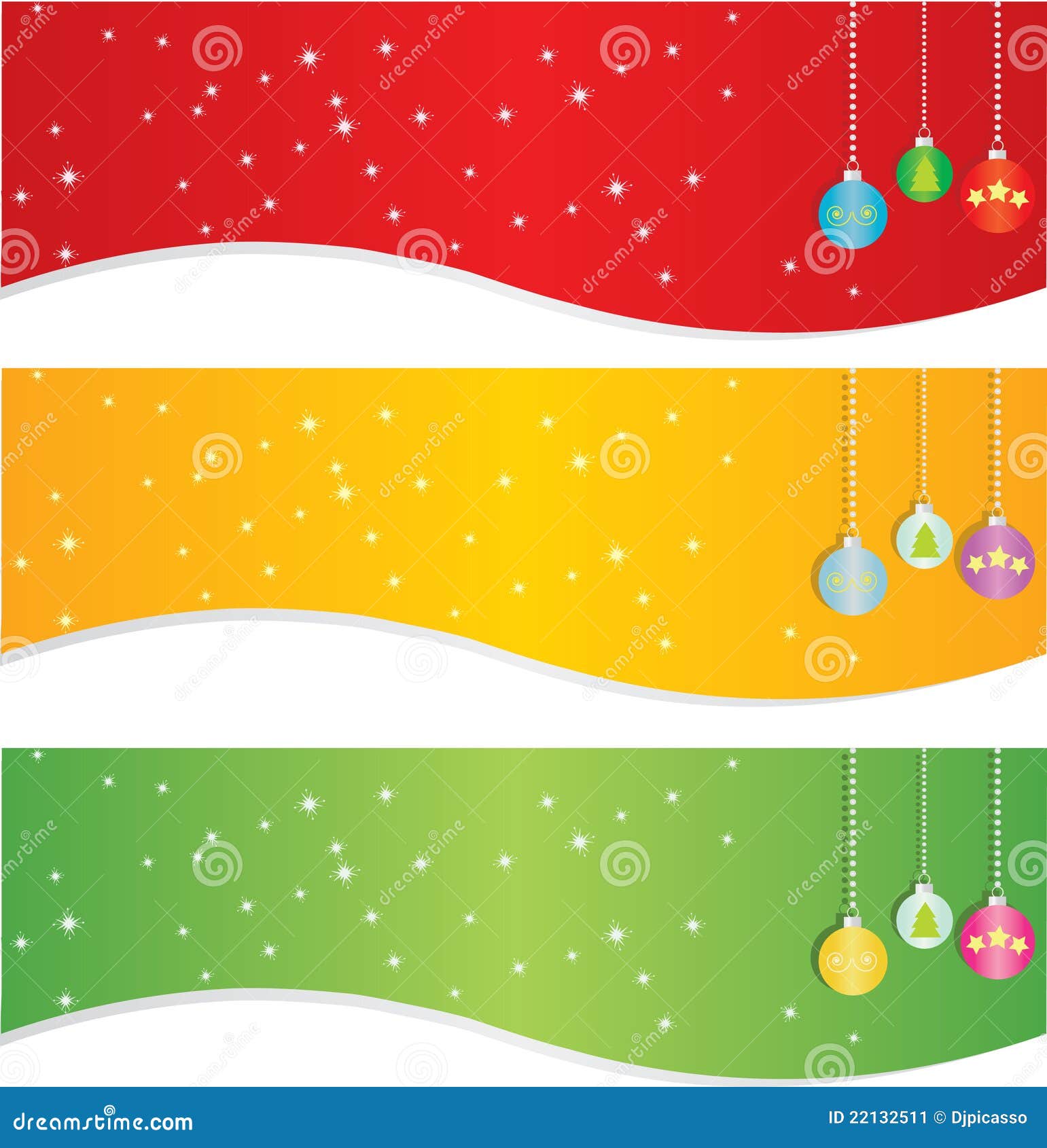 Christmas banner set stock vector. Illustration of collection - 22132511