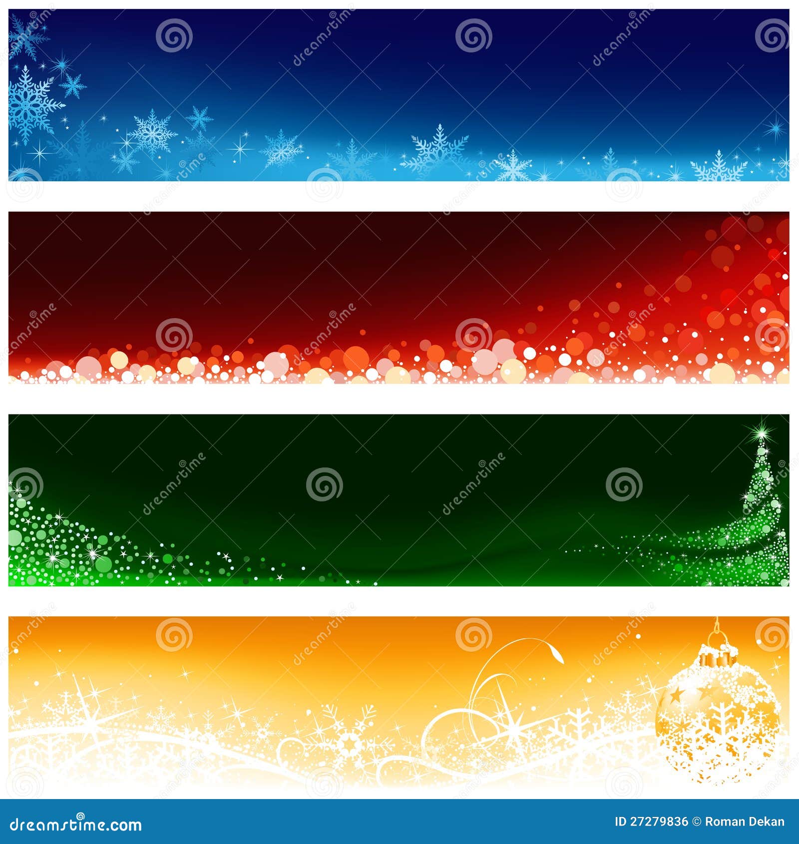 Christmas Banner Set stock vector. Illustration of vector - 27279836