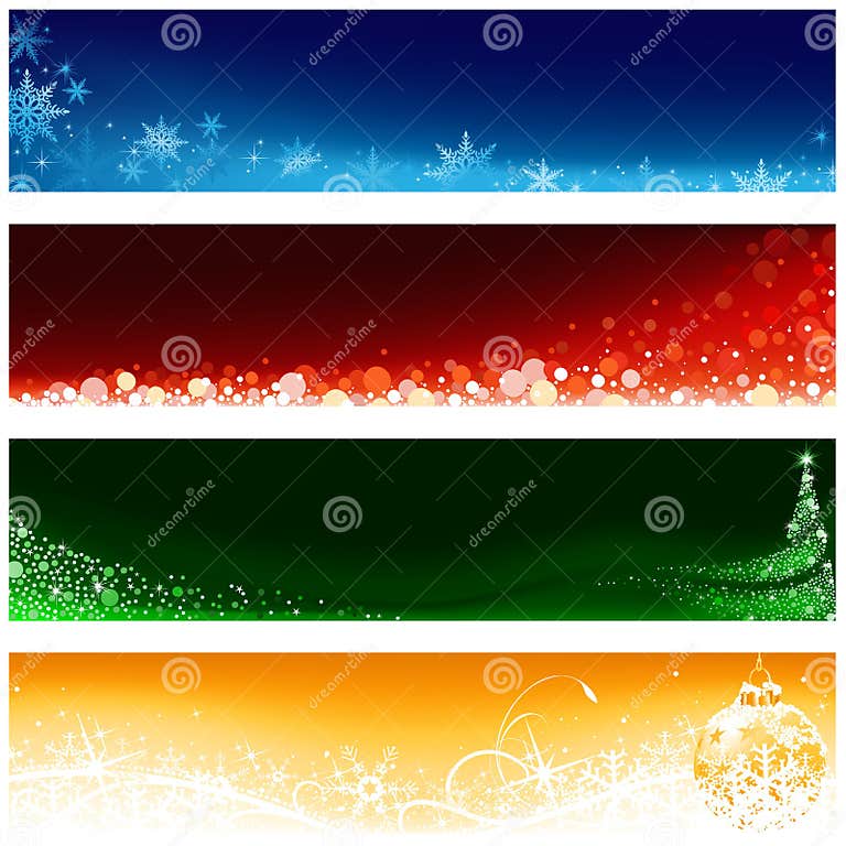 Christmas Banner Set stock vector. Illustration of vector - 27279836