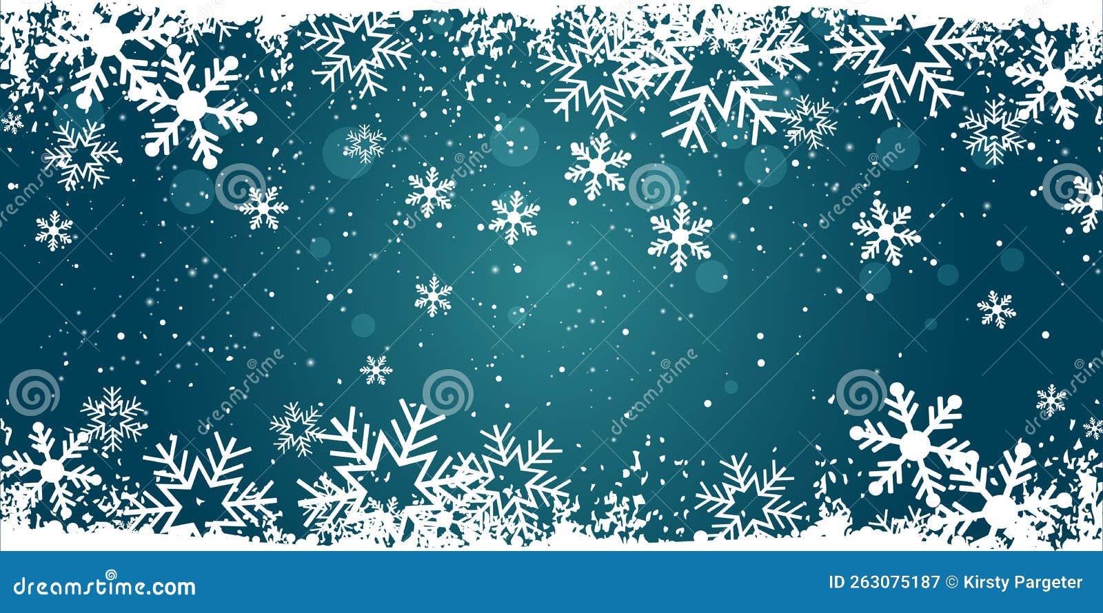 Christmas Banner with Snowy Design Stock Illustration - Illustration of ...
