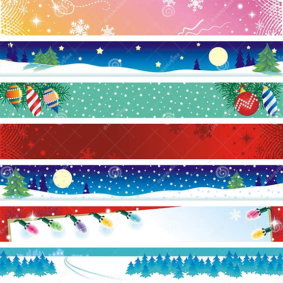 Christmas banners stock vector. Illustration of banner - 3844522