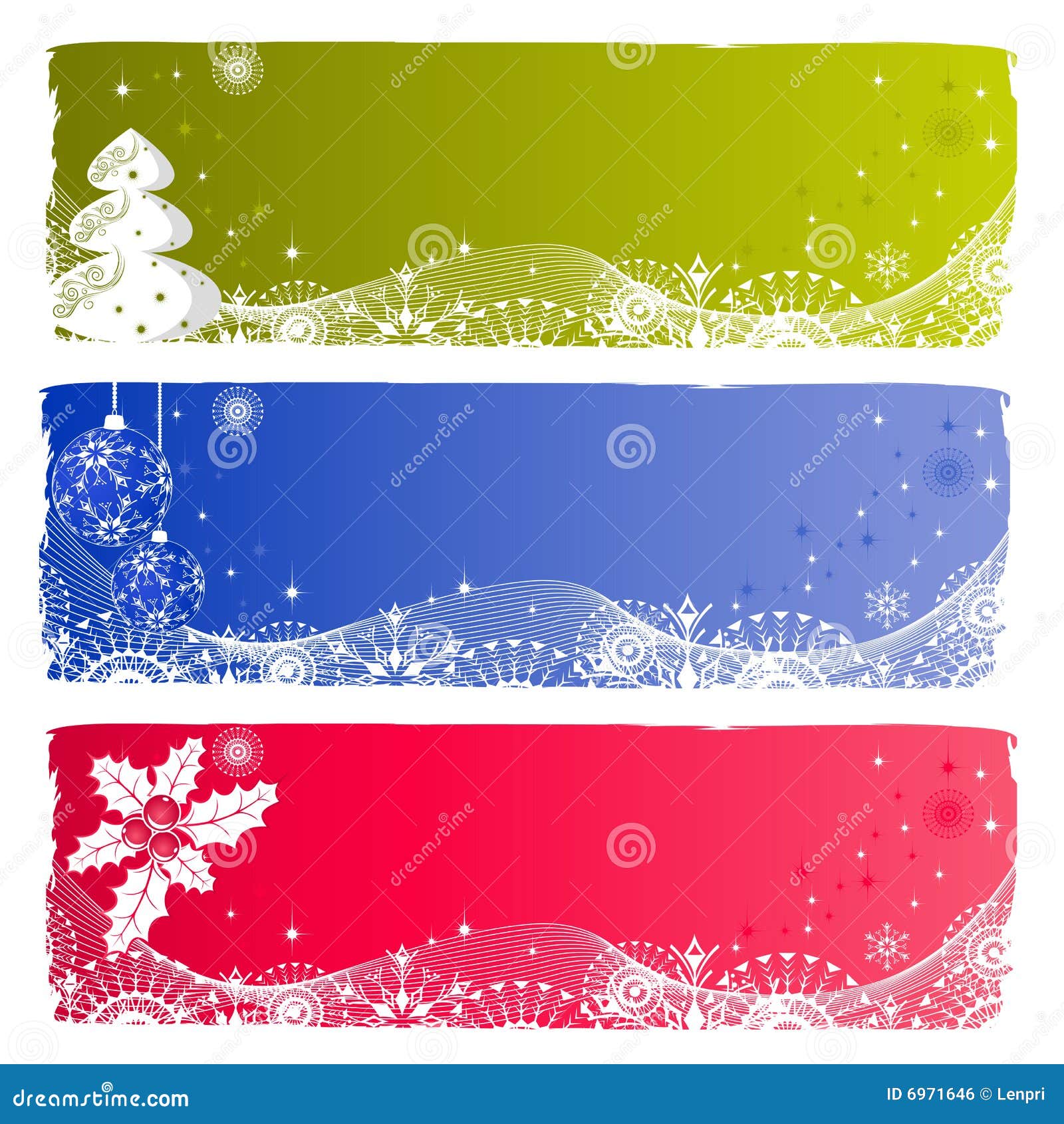 Christmas banners stock vector. Illustration of vector - 6971646