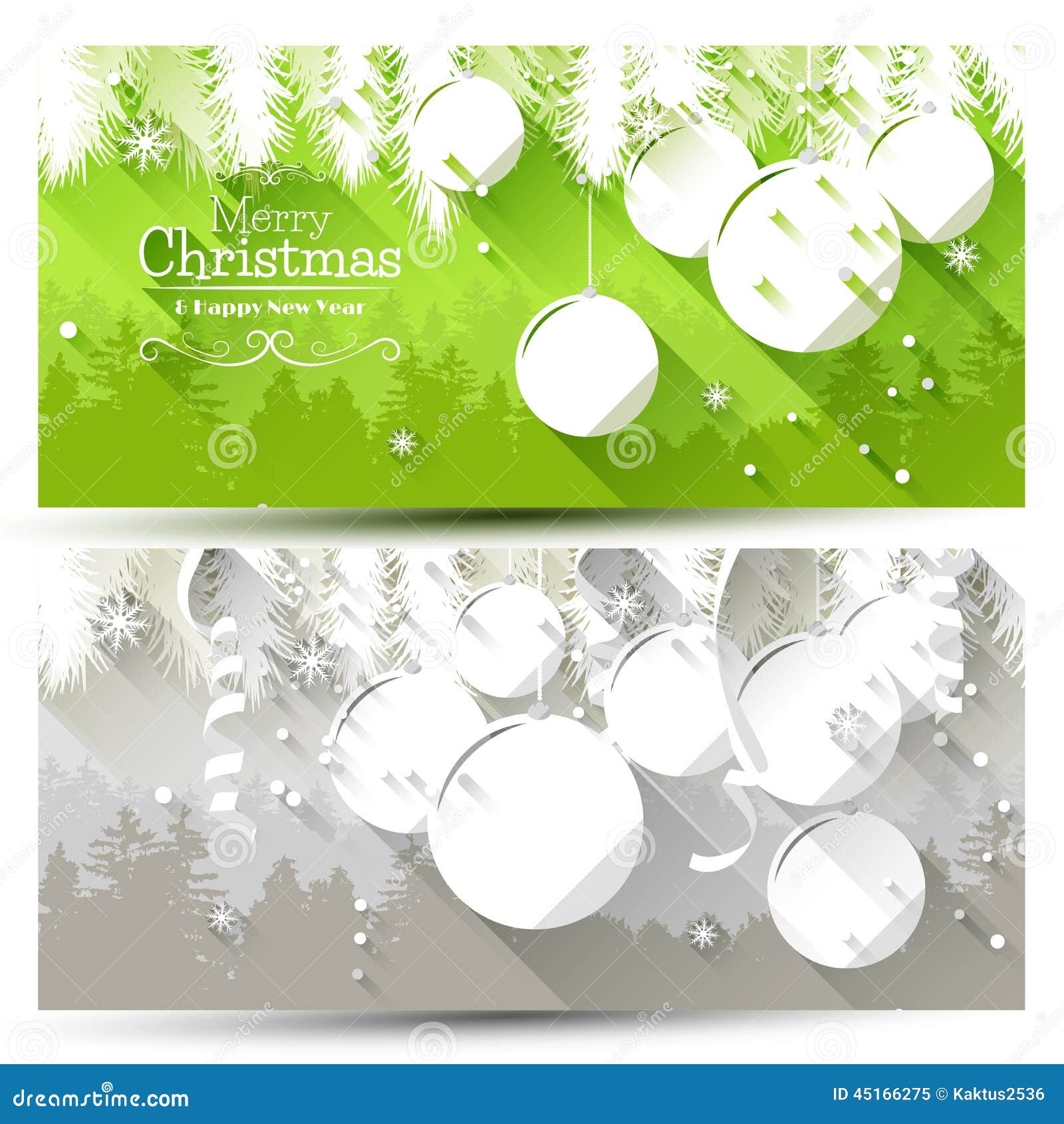 Christmas banners stock vector. Illustration of simple - 45166275