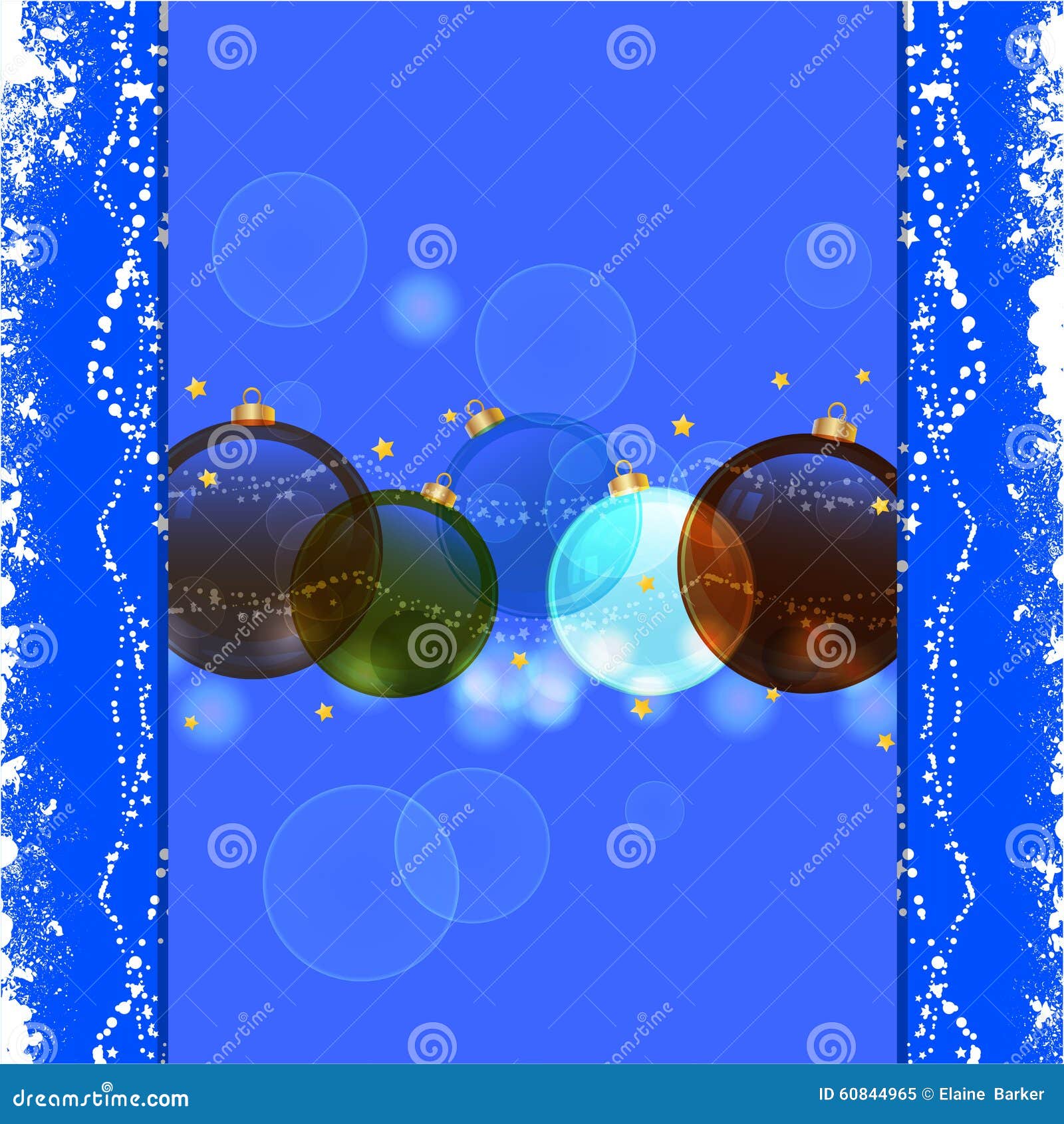 Christmas Bauble Blue Background Stock Illustration - Illustration of ...