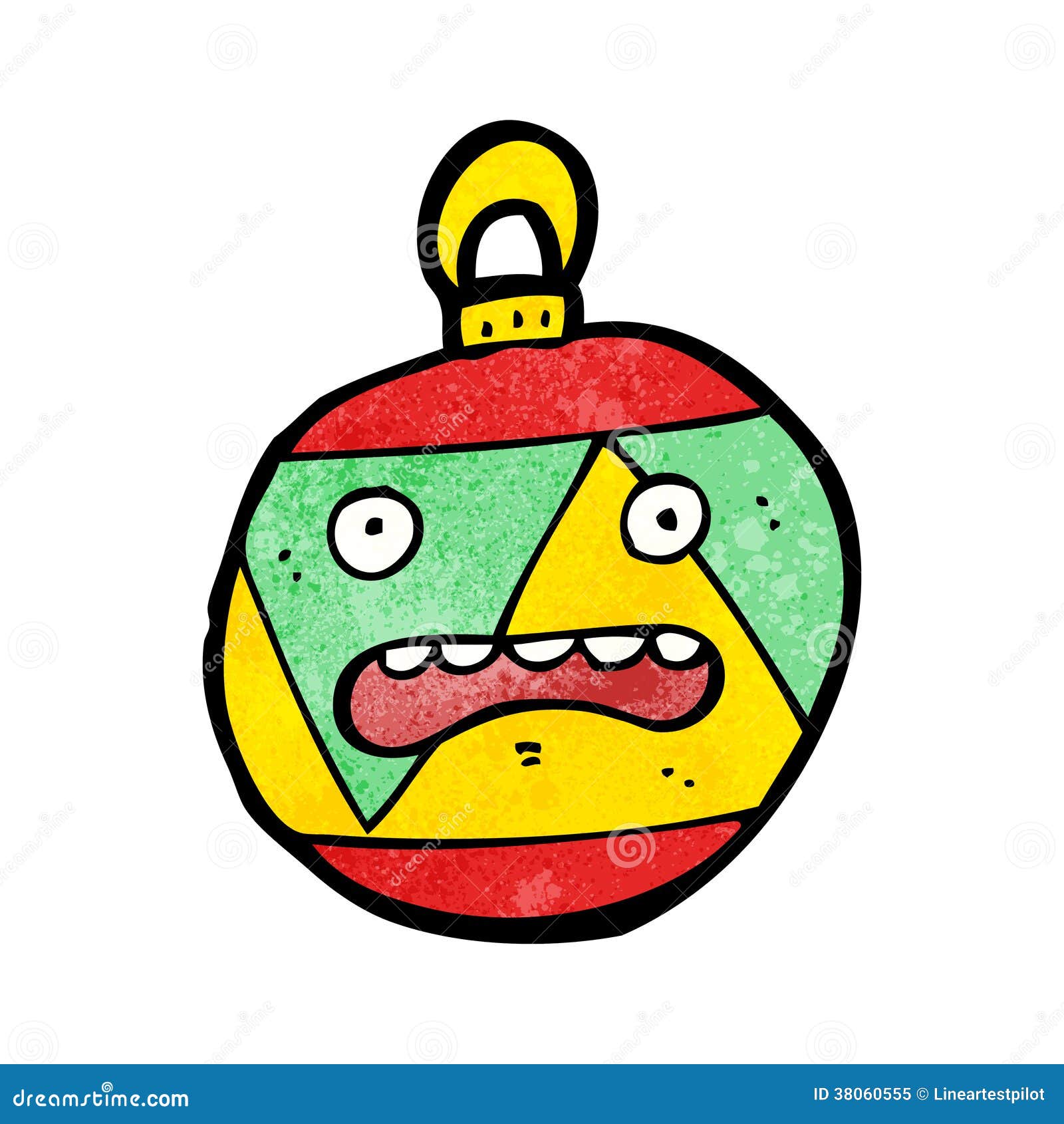 Christmas Bauble Cartoon Character Stock Vector - Illustration of ...