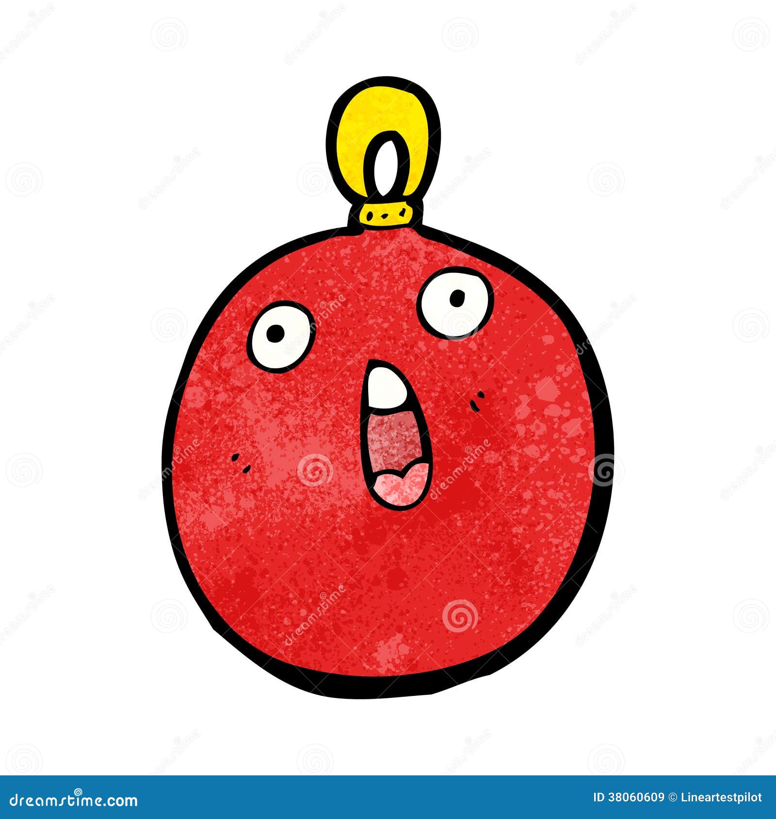 Christmas Bauble Cartoon Character Stock Vector - Illustration of xmas ...