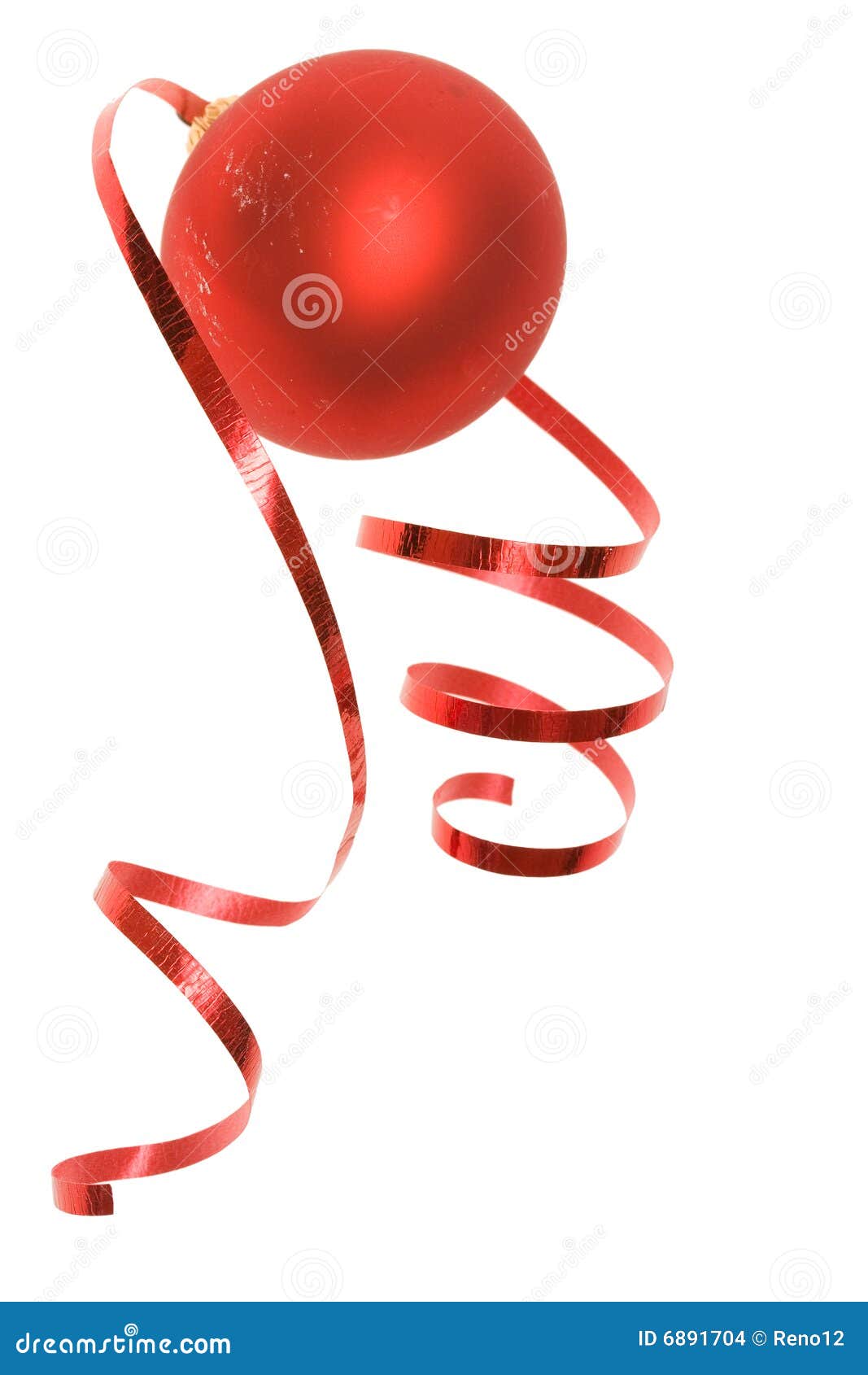 Christmas Bauble and Dancing Ribbon Stock Photo - Image of celebrating ...