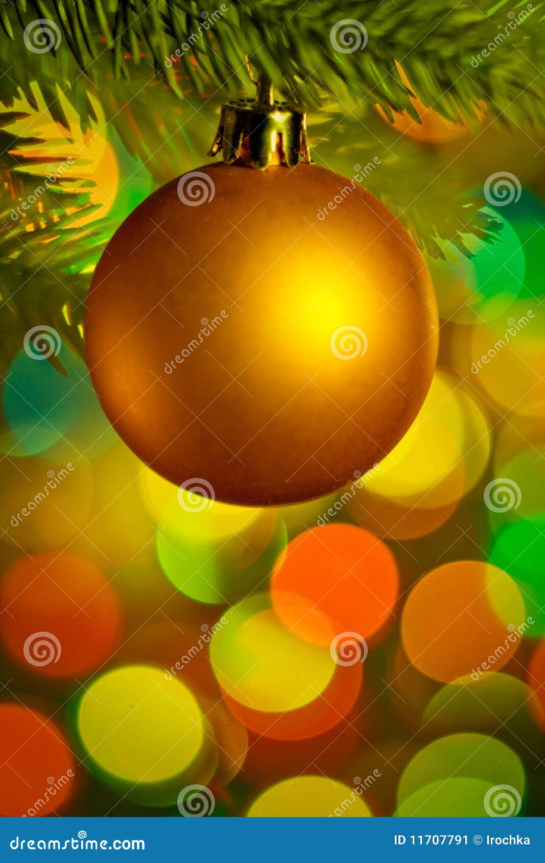 Christmas bauble on tree stock image. Image of festive - 11707791