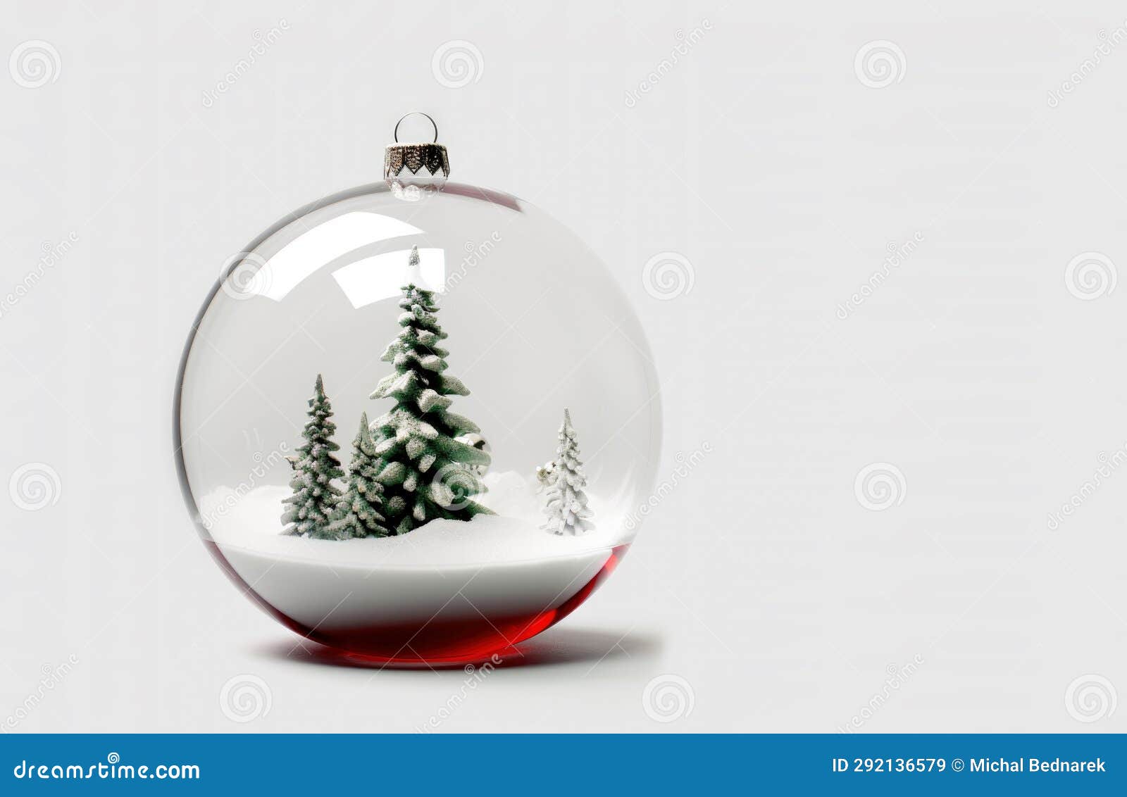 Christmas Bauble with Winter Scene Inside Stock Image - Image of ...