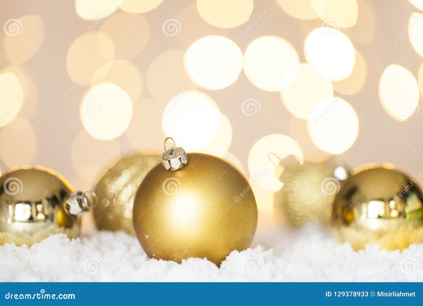Christmas Baubles on Shiny Background Stock Image - Image of sphere ...