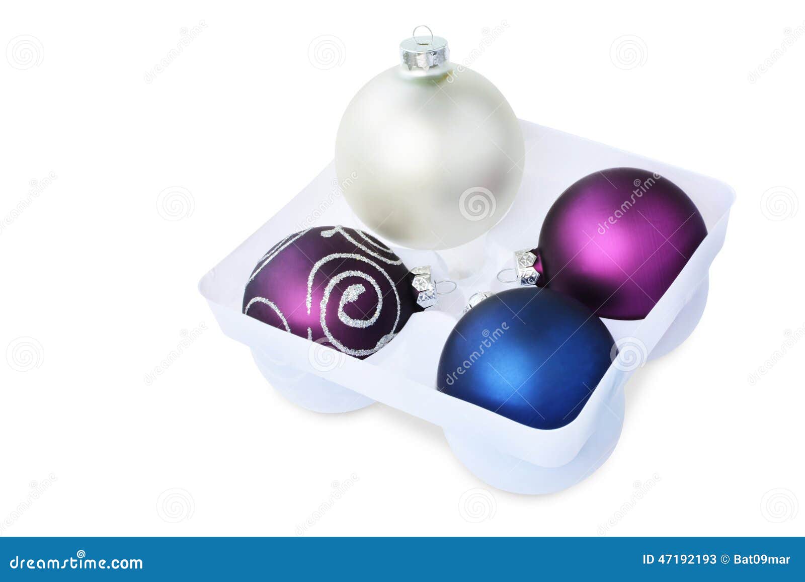 Christmas Baubles in Plastic Box Stock Image - Image of bauble ...