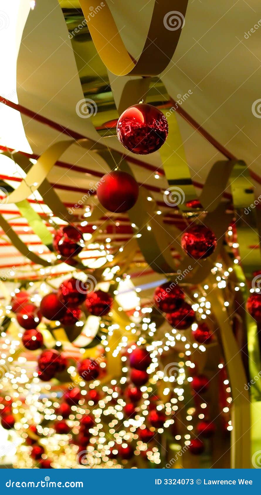 Christmas Baubles and Ribbons Stock Image - Image of mall, christmas ...