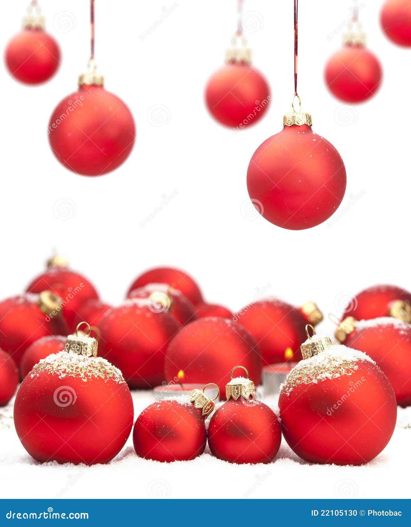 Christmas Baubles with Space for Text Stock Photo - Image of ...