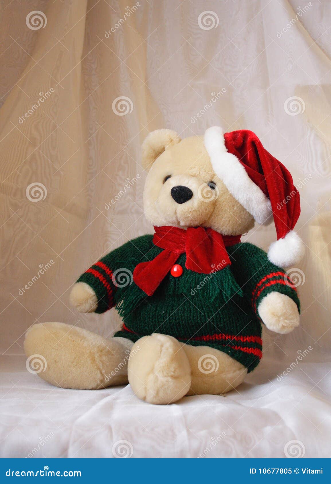 Christmas bear stock image. Image of present, white, winter - 10677805