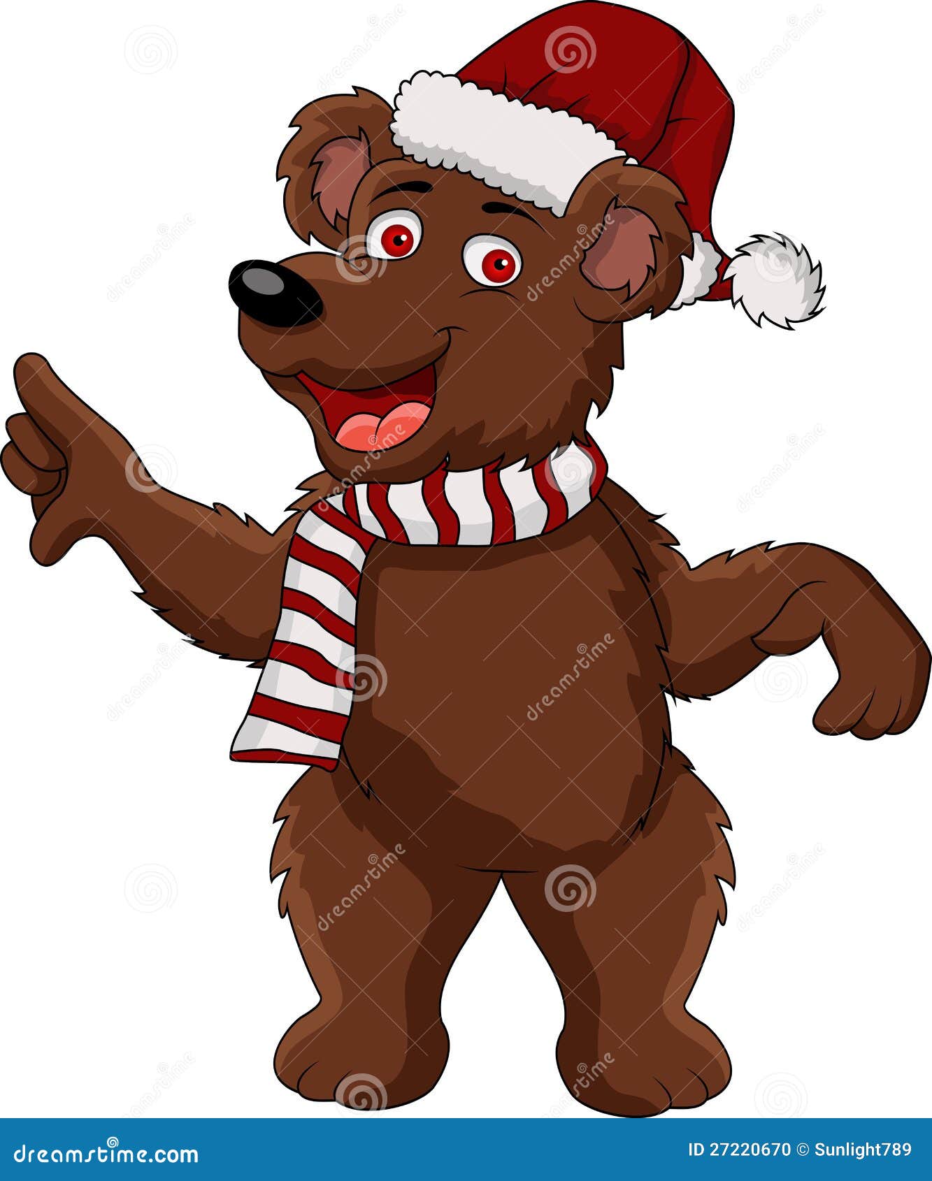 Christmas bear cartoon stock illustration. Illustration of blue - 27220670