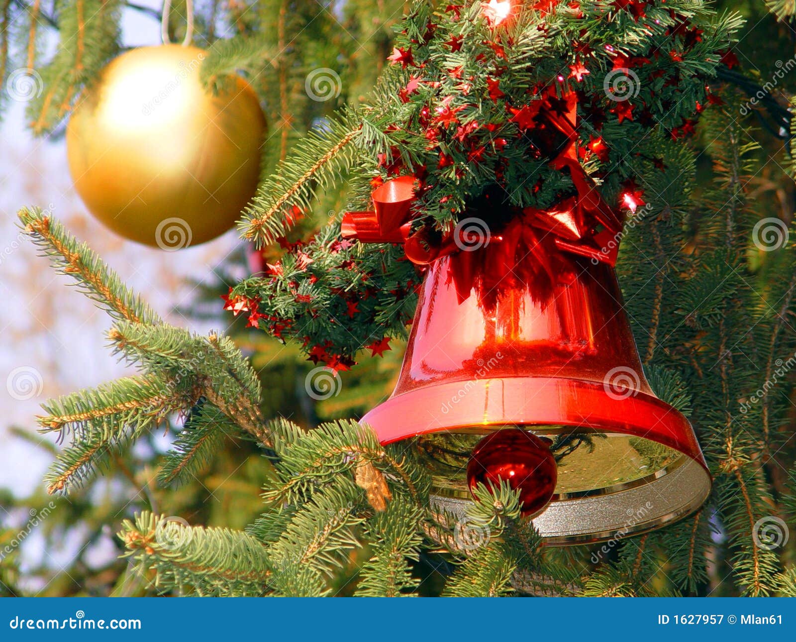 Christmas bell stock image. Image of balls, pine, santa - 1627957