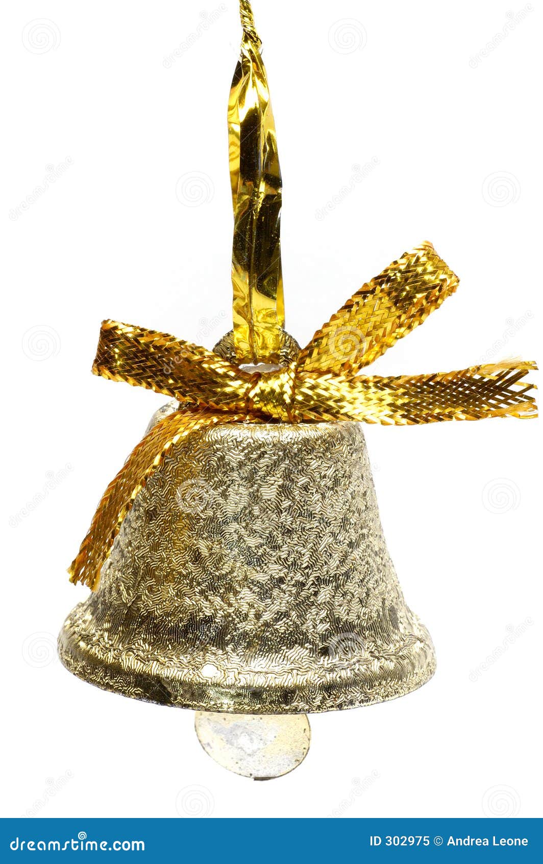 Christmas Bell stock image. Image of gold, decorative, golden - 302975