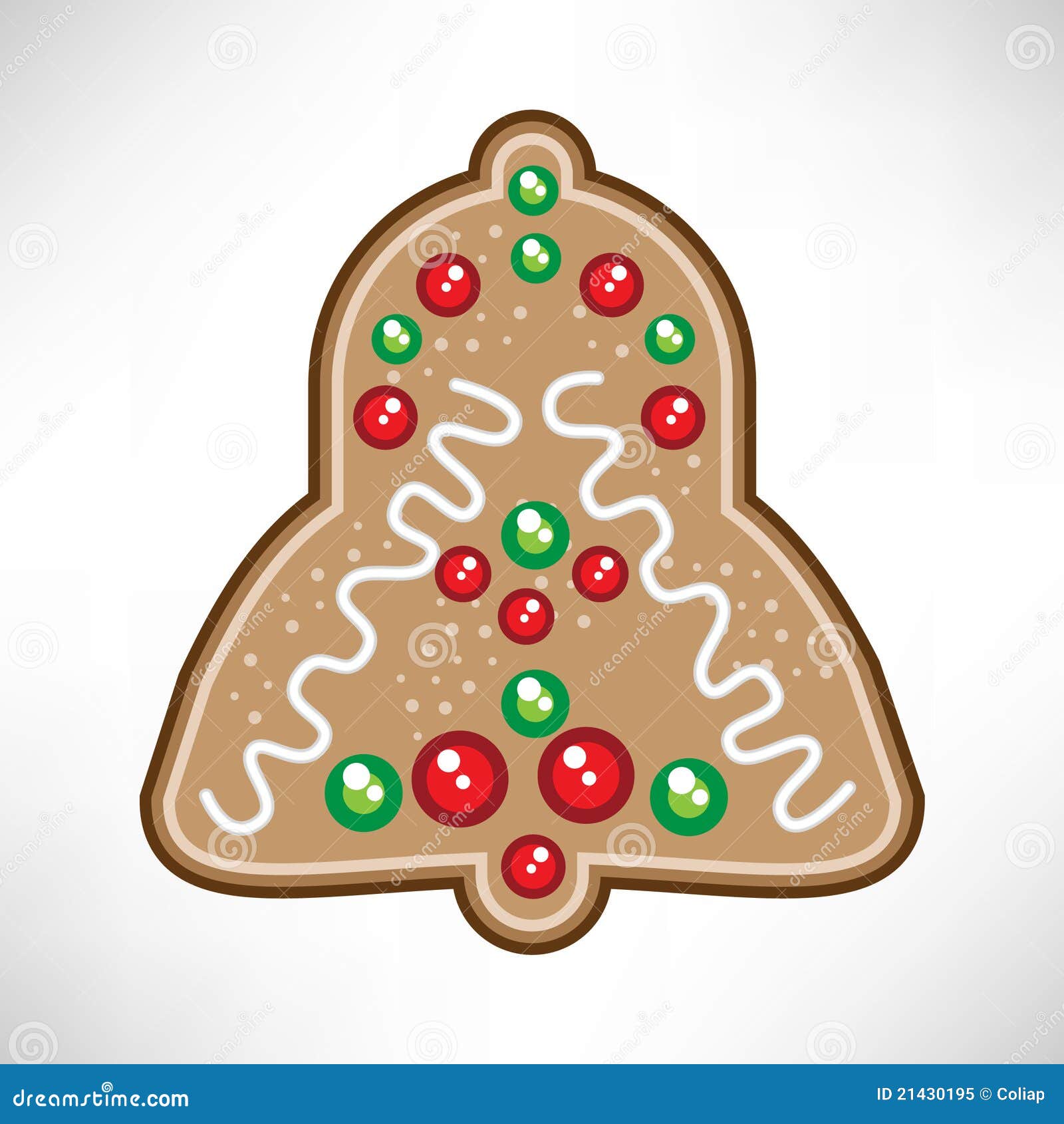 Christmas bell cookie stock vector. Illustration of holiday - 21430195