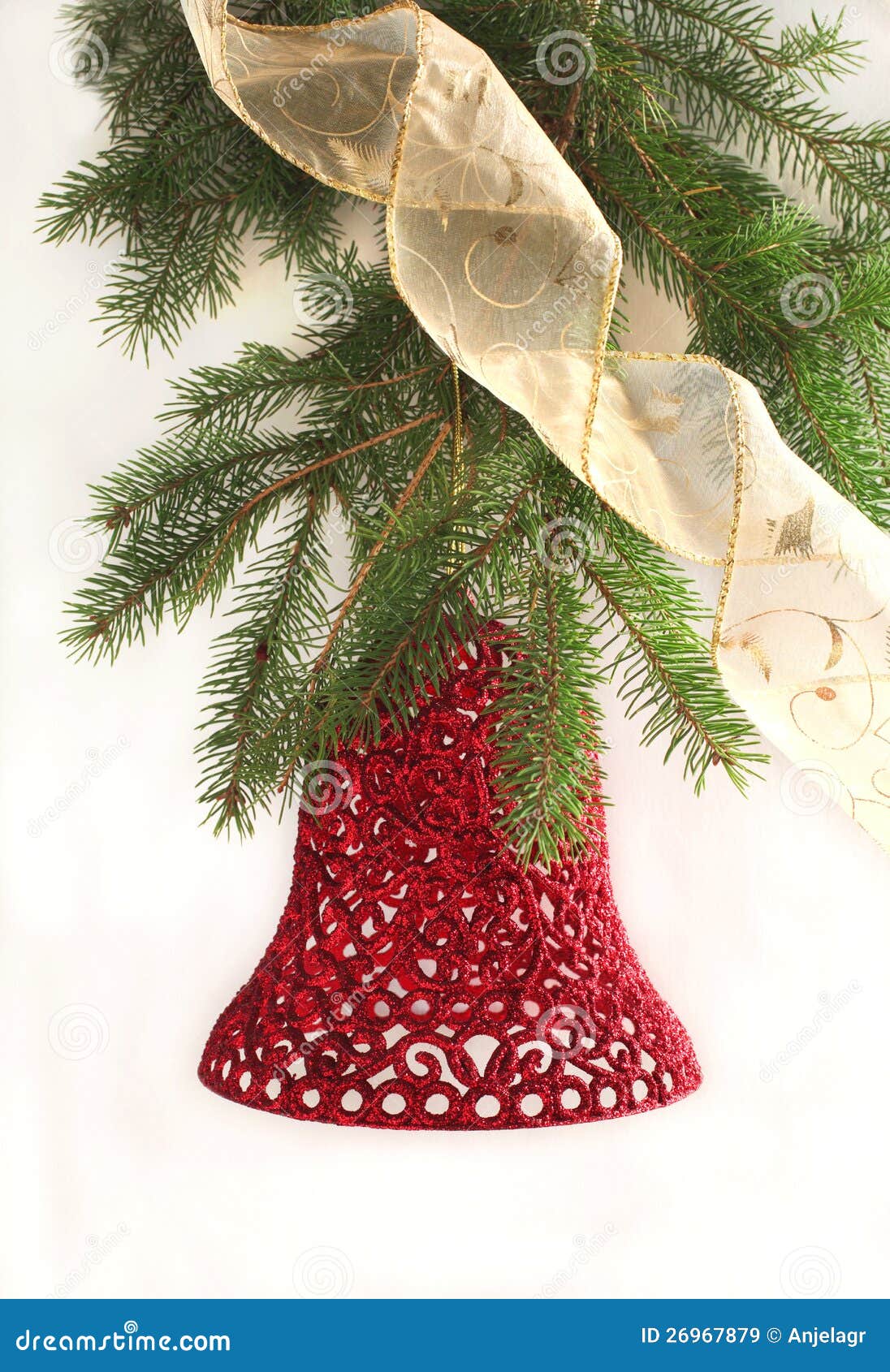 Christmas bell decor stock image. Image of decoration - 26967879