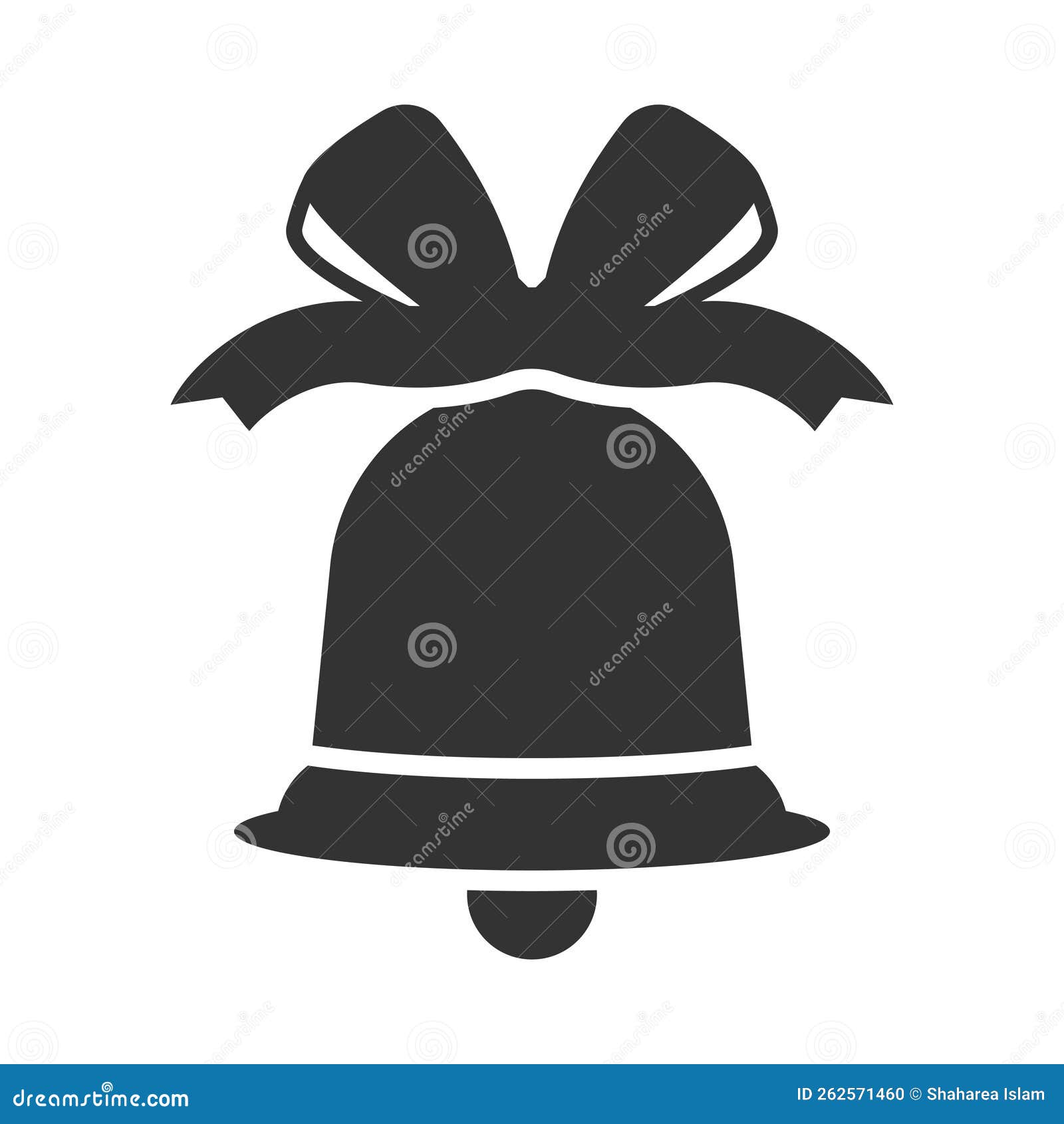 Christmas Bell Icon stock vector. Illustration of celebration - 262571460