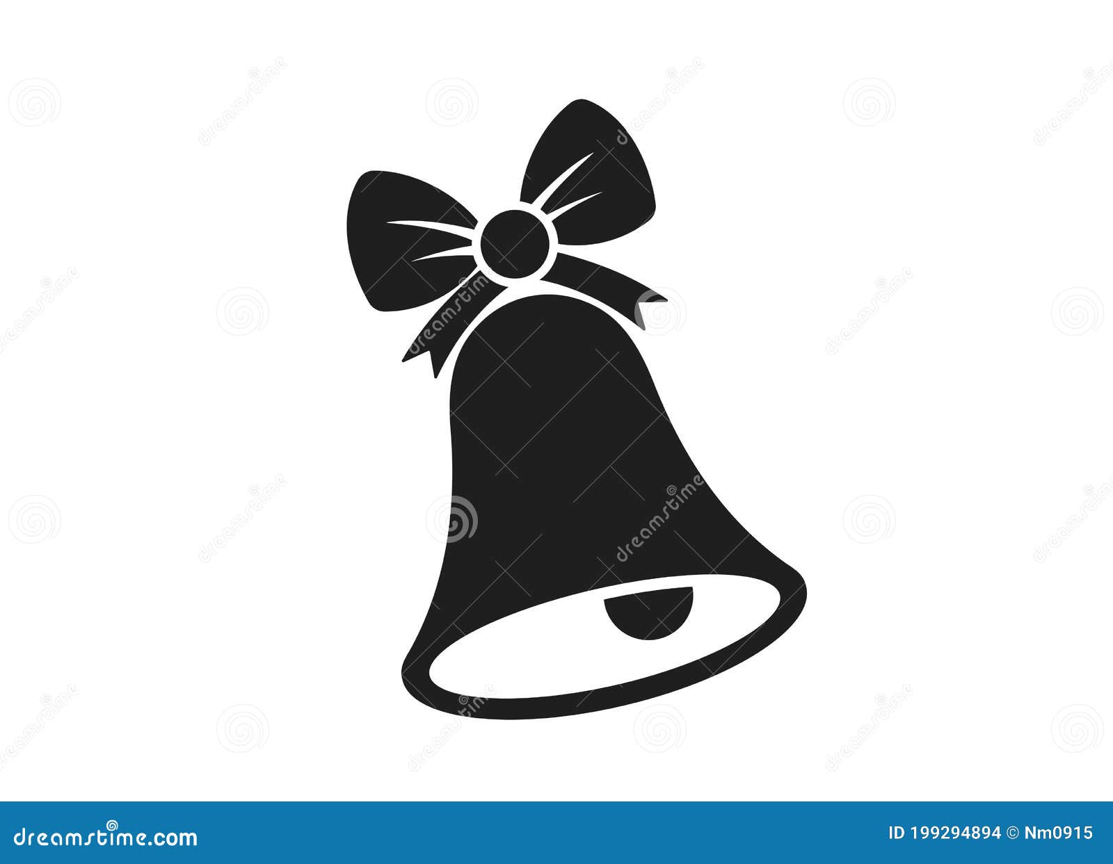 Christmas Bell Icon. New Year and Christmas Symbol. Isolated Vector ...