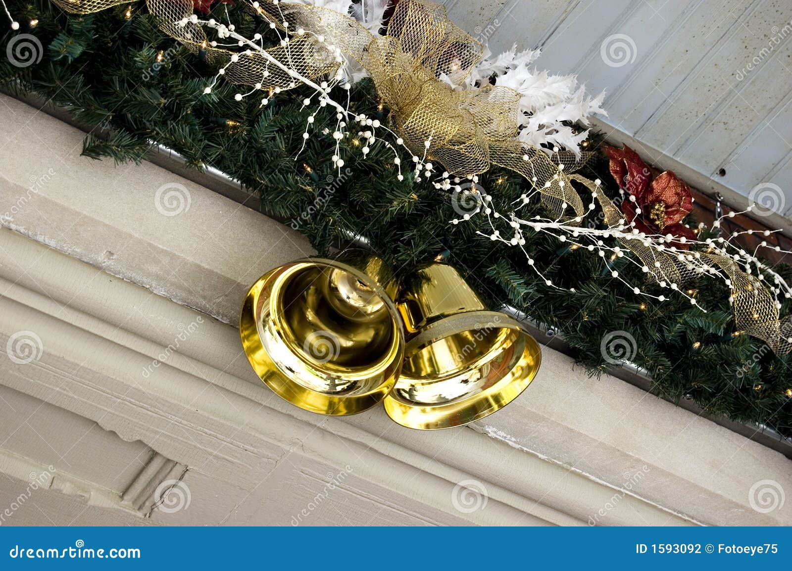 Christmas bells stock photo. Image of branch, round, celebrate - 1593092